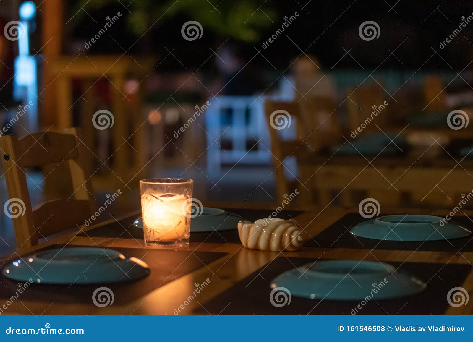 Candle Lanterns on Restaurant Tables Stock Photo - Image of lantern ...