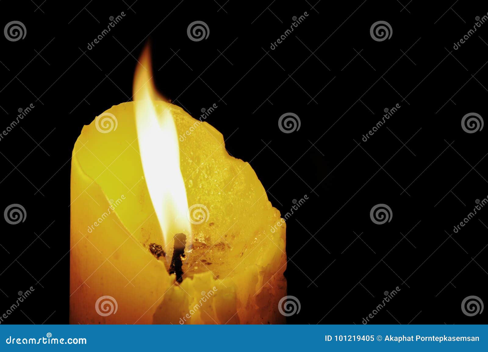 Candle Light in the Dark Night Stock Image - Image of flame, night ...