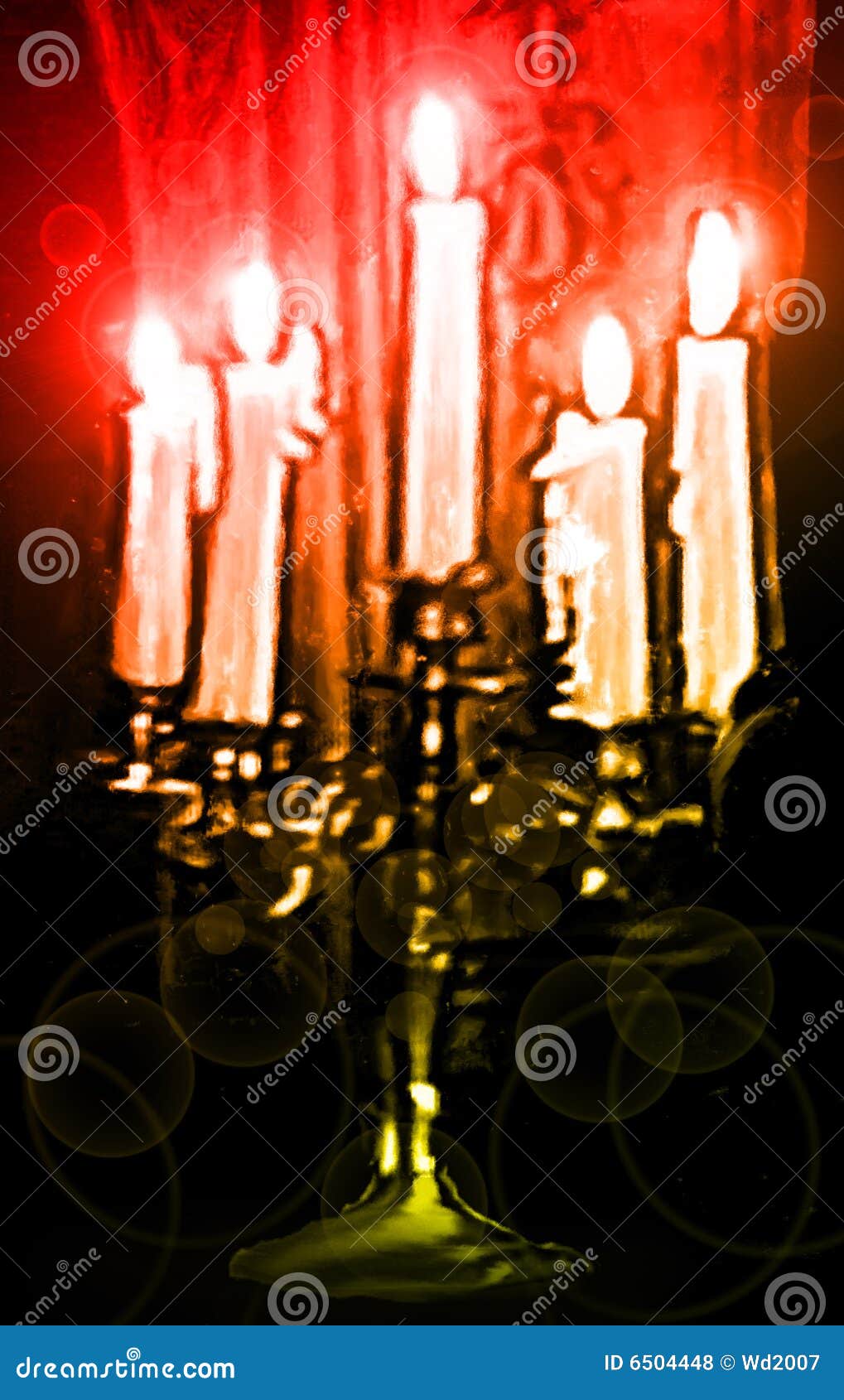 Candle Light Digital Painting Stock Photo - Image of candle, hand: 6504448