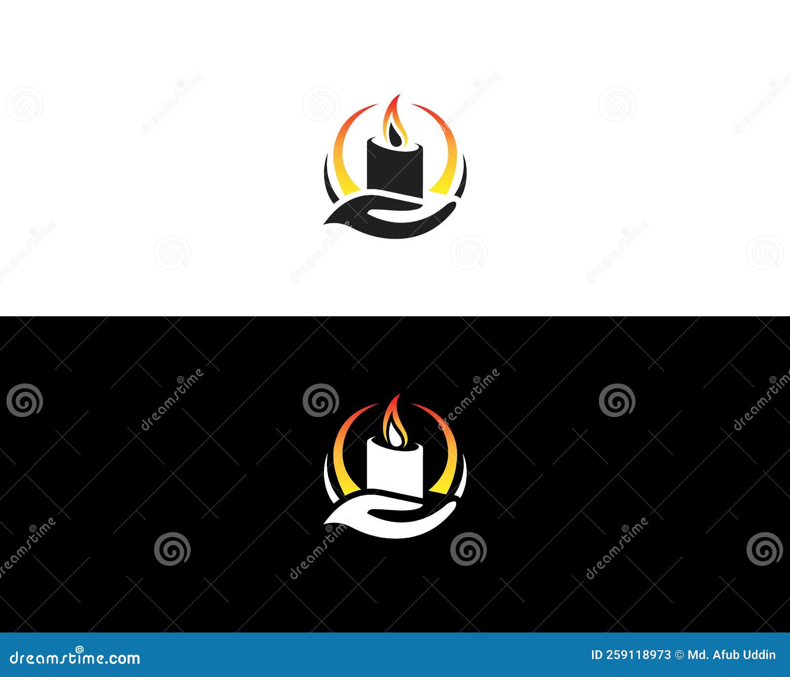 Candle Light Flame Creative Logo Design Stock Vector - Illustration of ...