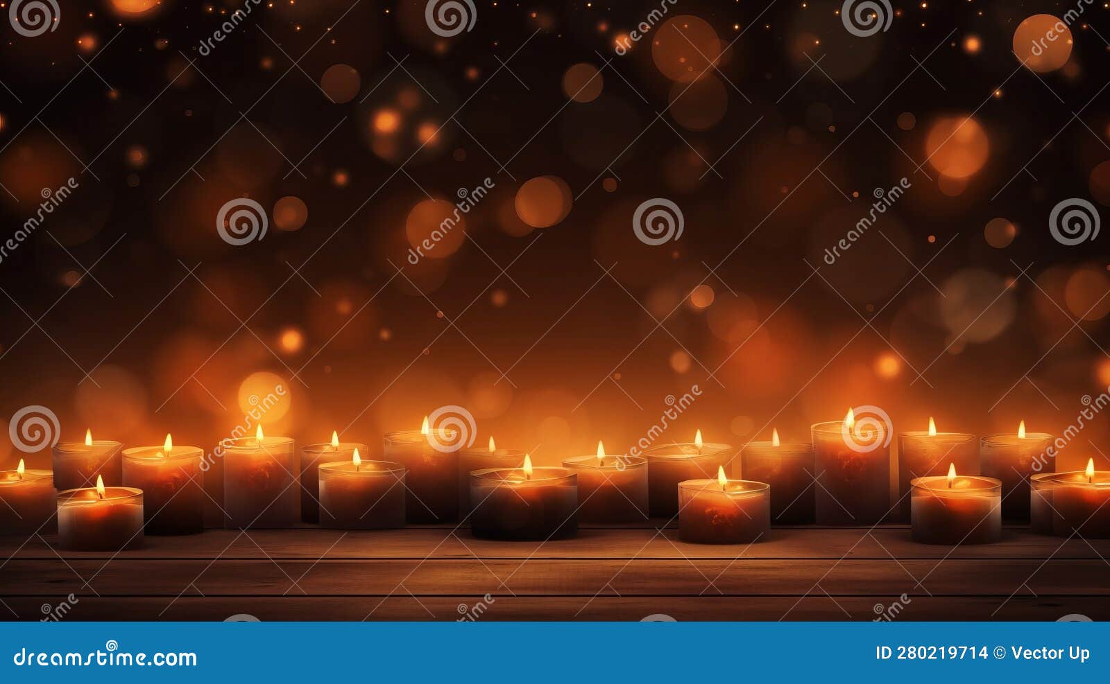Candle Light Horizontal Layout Banner with Copy Space. Generative AI ...