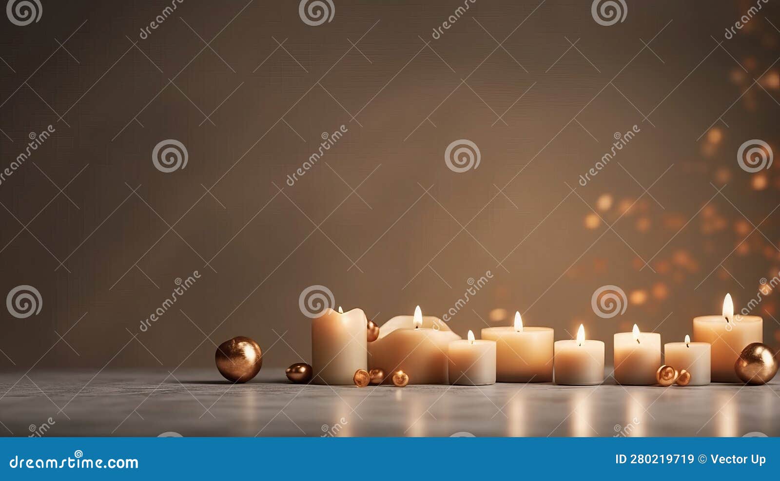 Candle Light Horizontal Layout Banner with Copy Space. Generative AI ...
