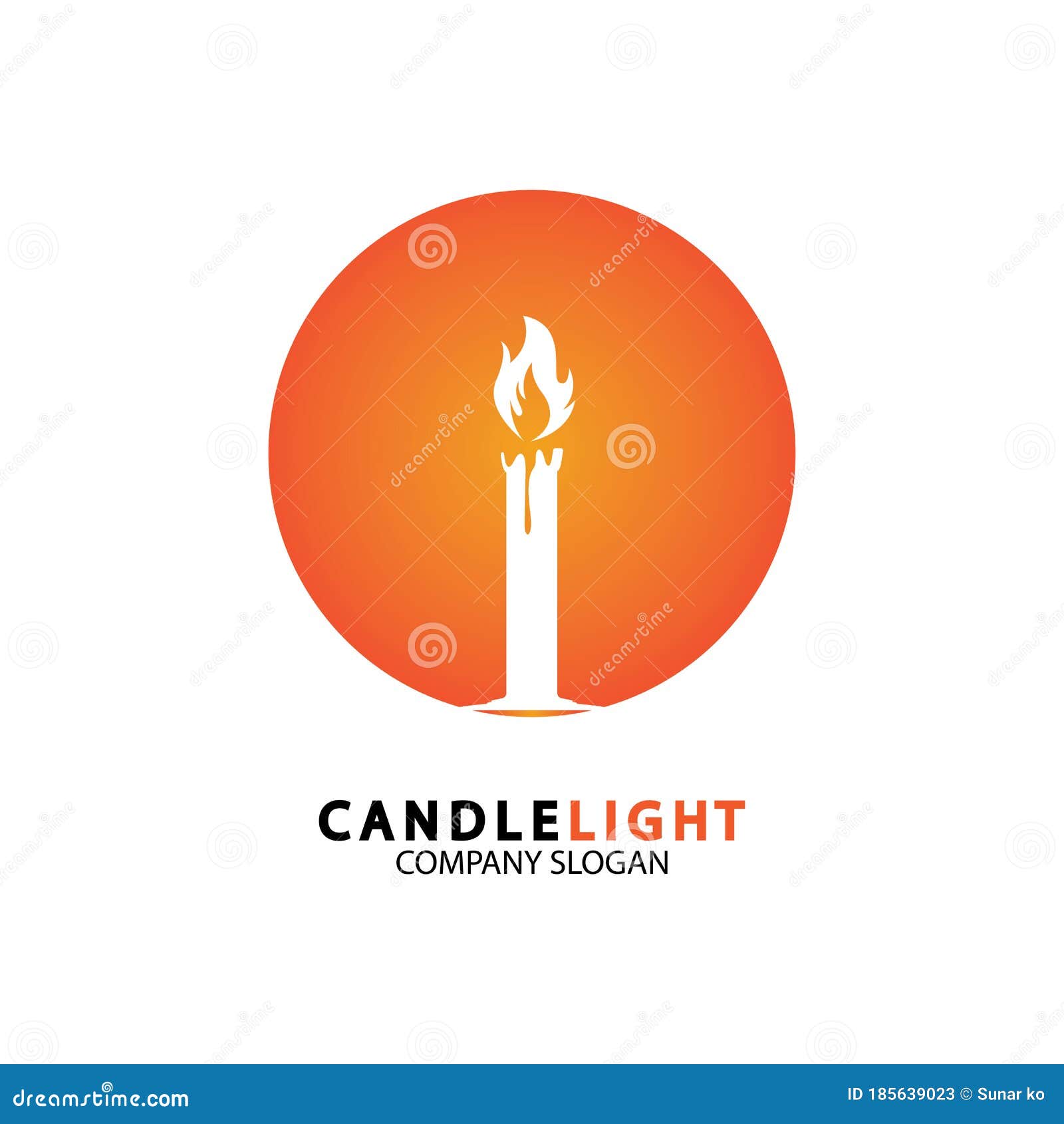 Candle Light Icon Logo Design Vector Template Stock Vector ...
