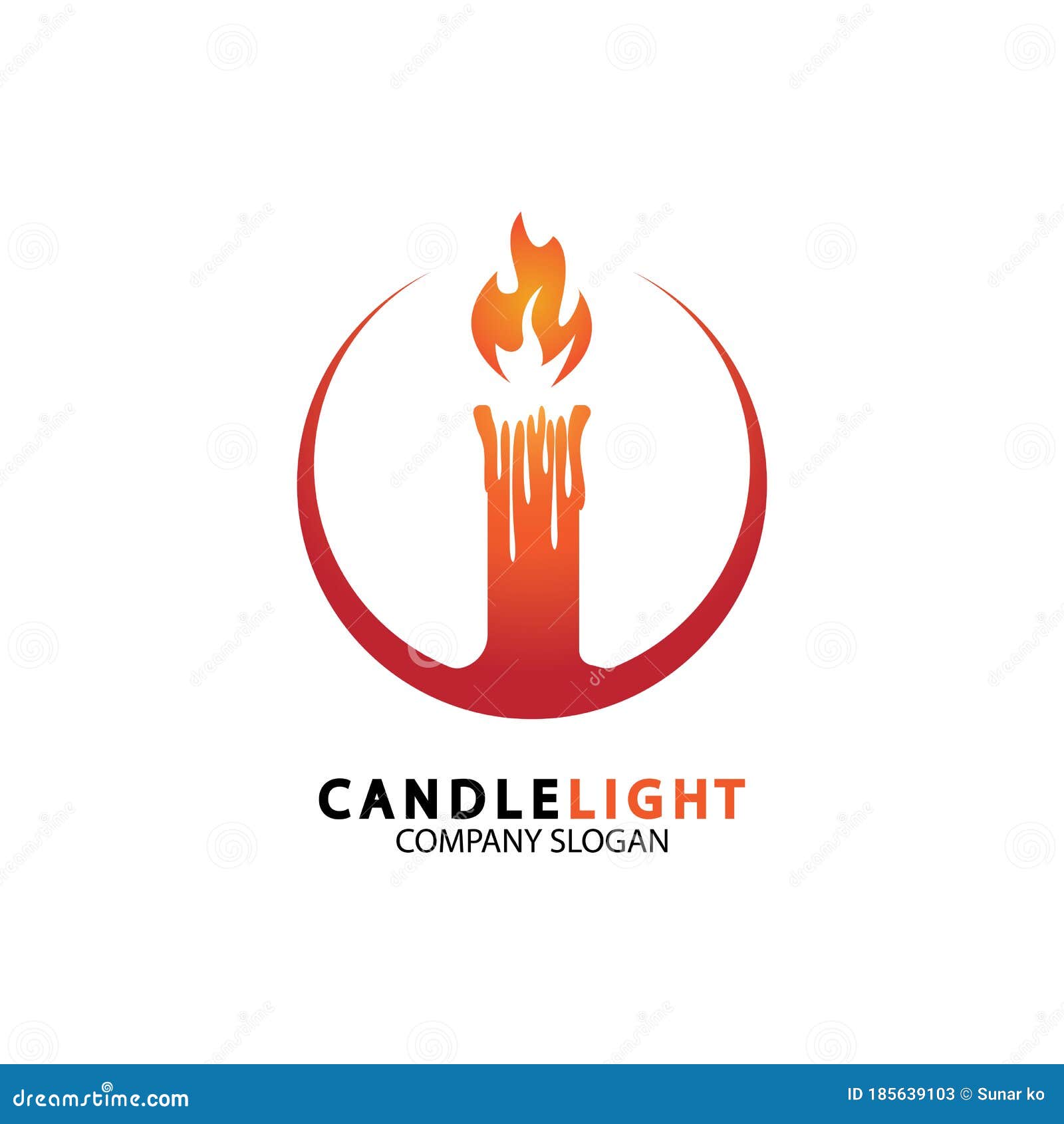 Candle Light Icon Logo Design Vector Template Stock Vector ...