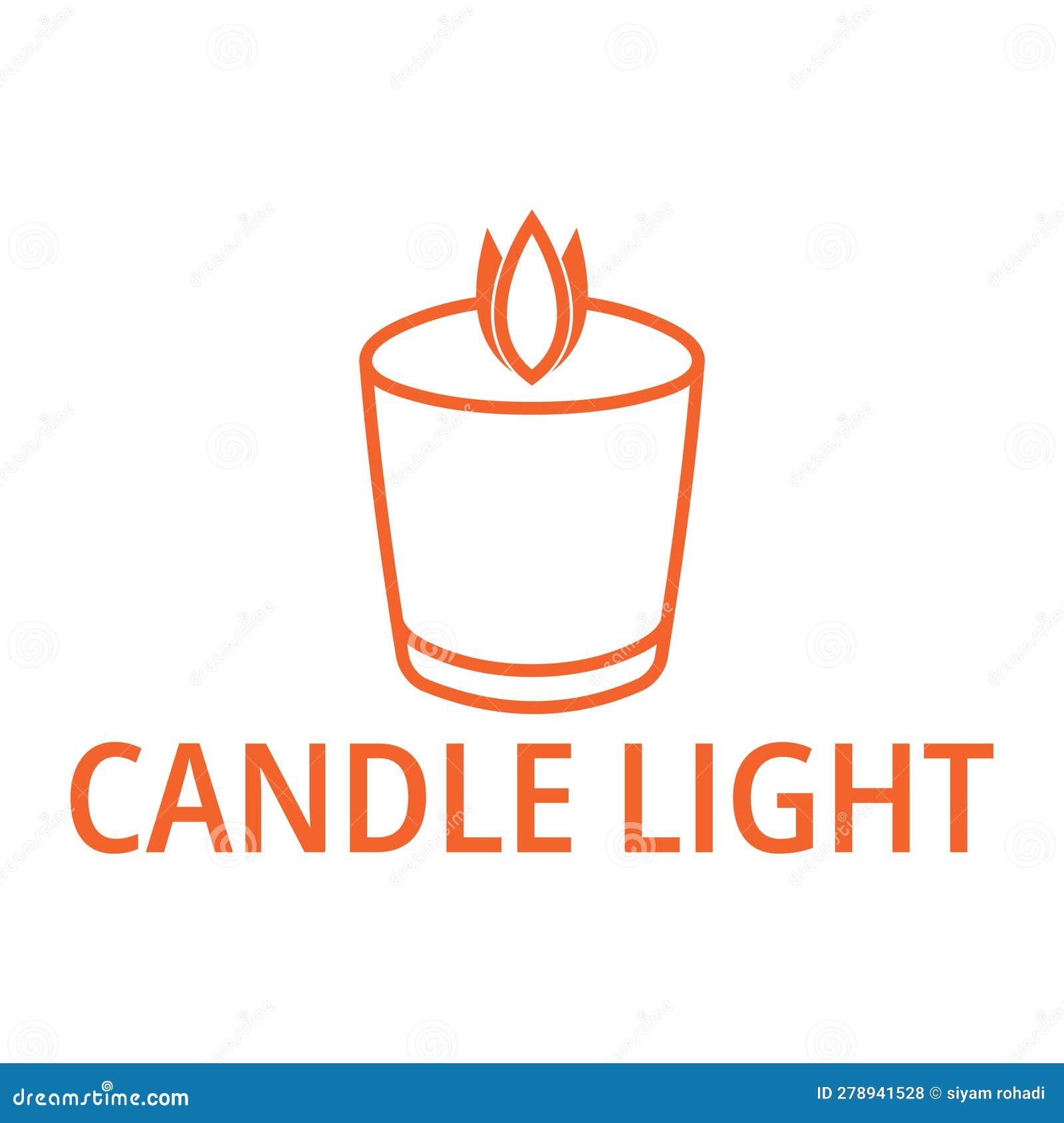 Candle Light Logo Design Template Illustration Stock Vector ...