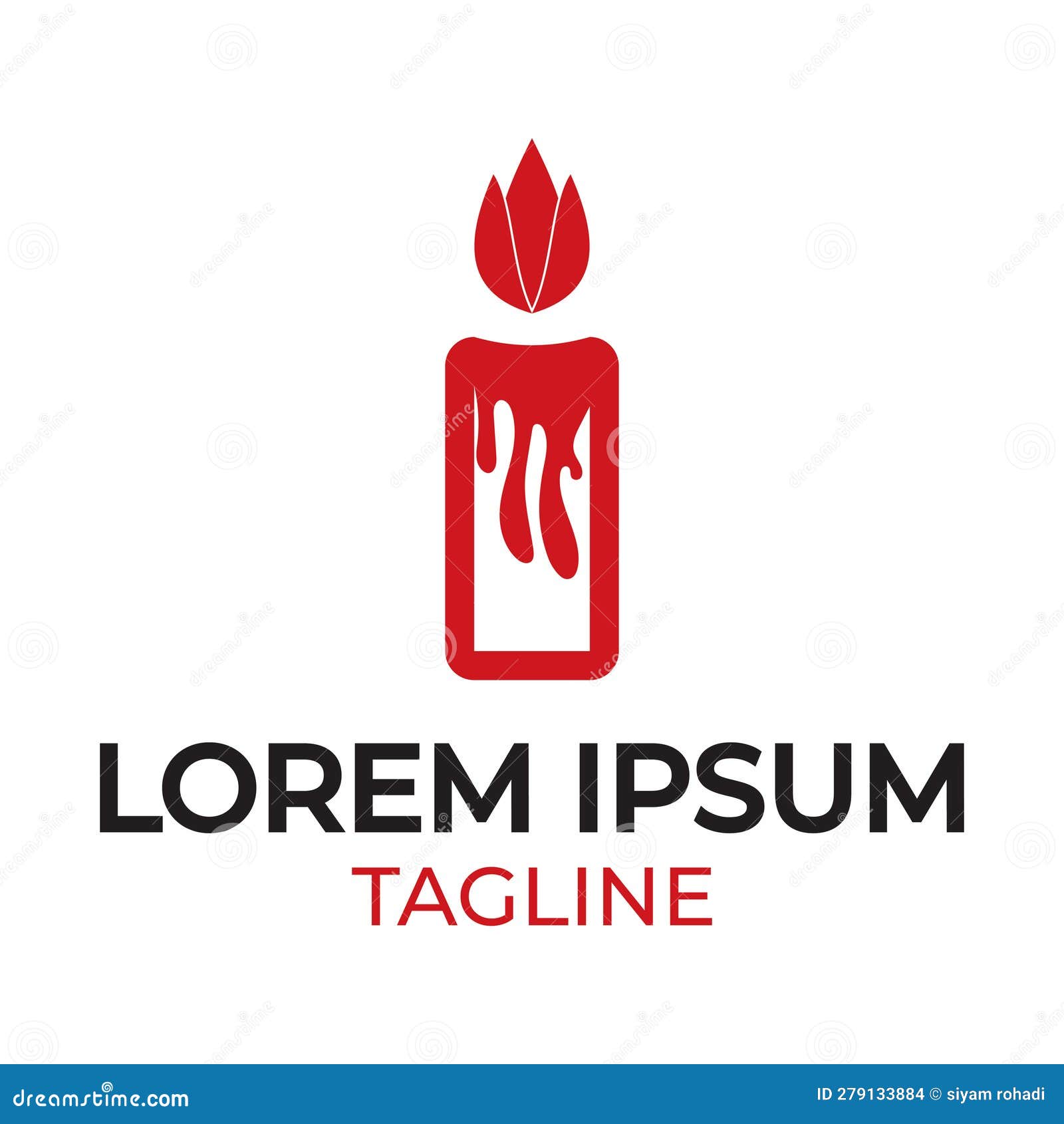 Candle Light Logo Design Template Illustration Stock Vector ...