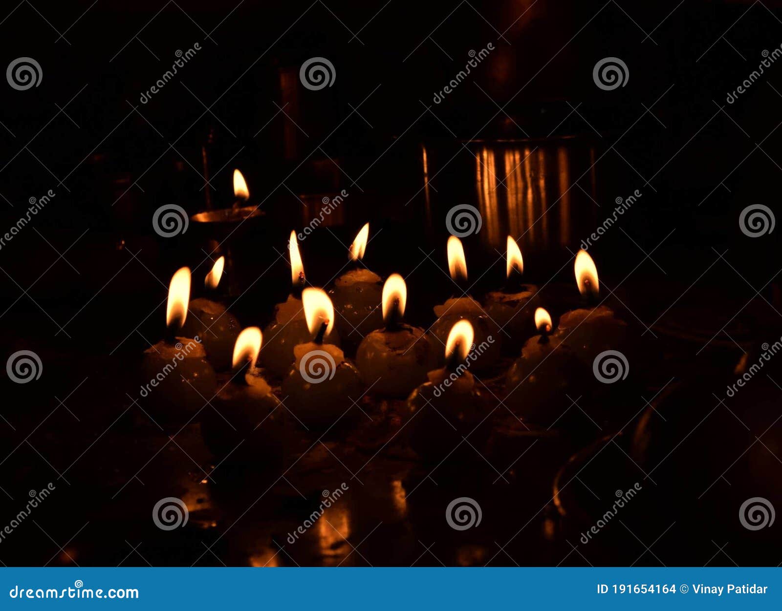 Candle light at night stock photo. Image of streetlight - 191654164