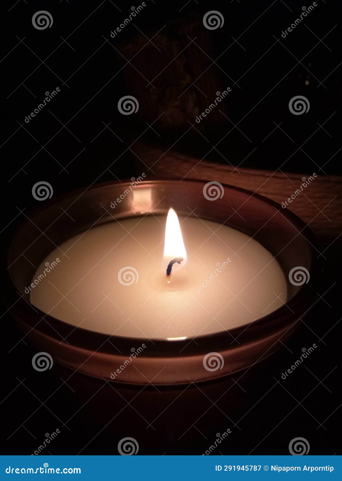 Candle light in the night stock image. Image of glow - 291945787