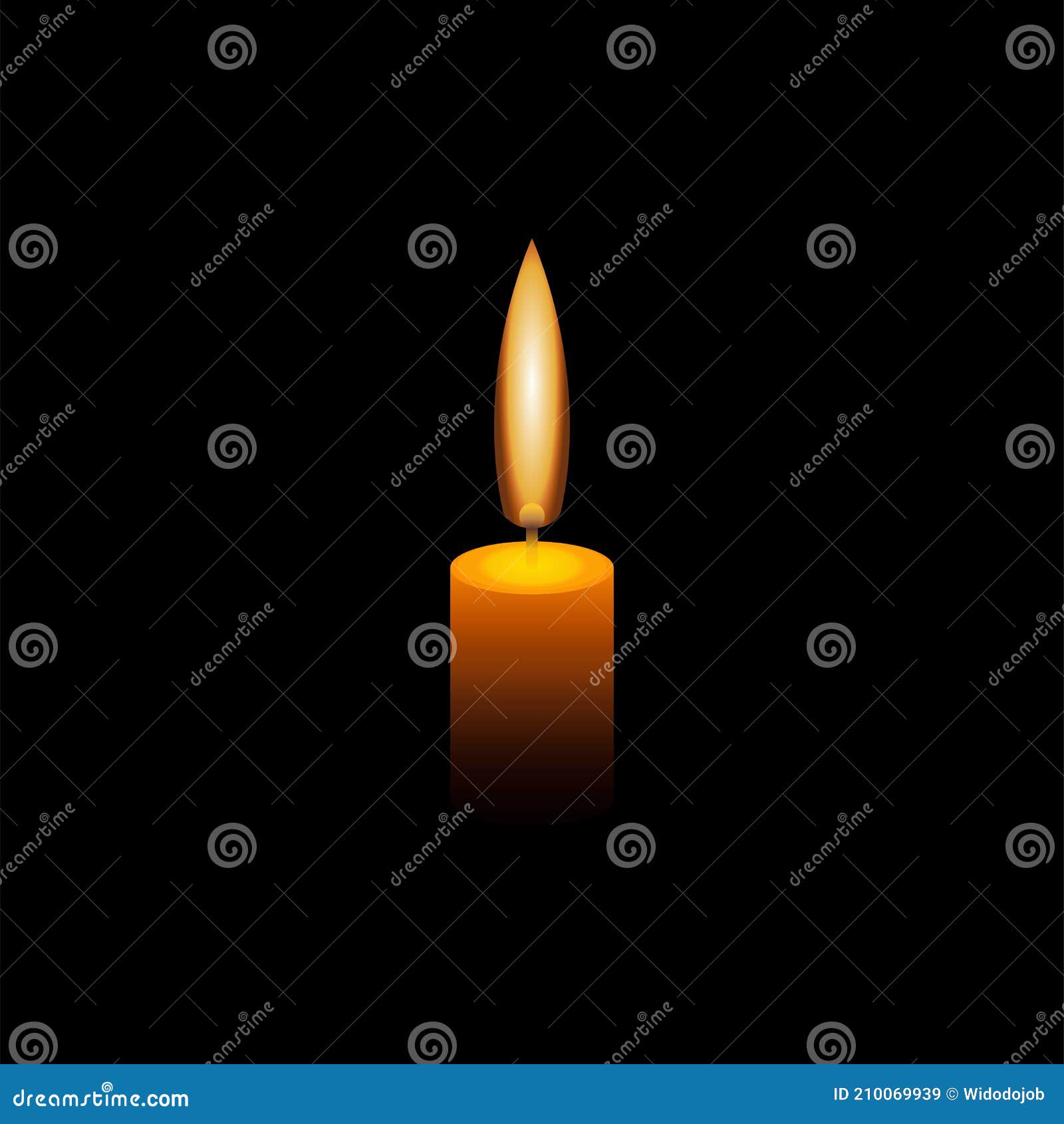 Candle light vector stock vector. Illustration of candlelight - 210069939