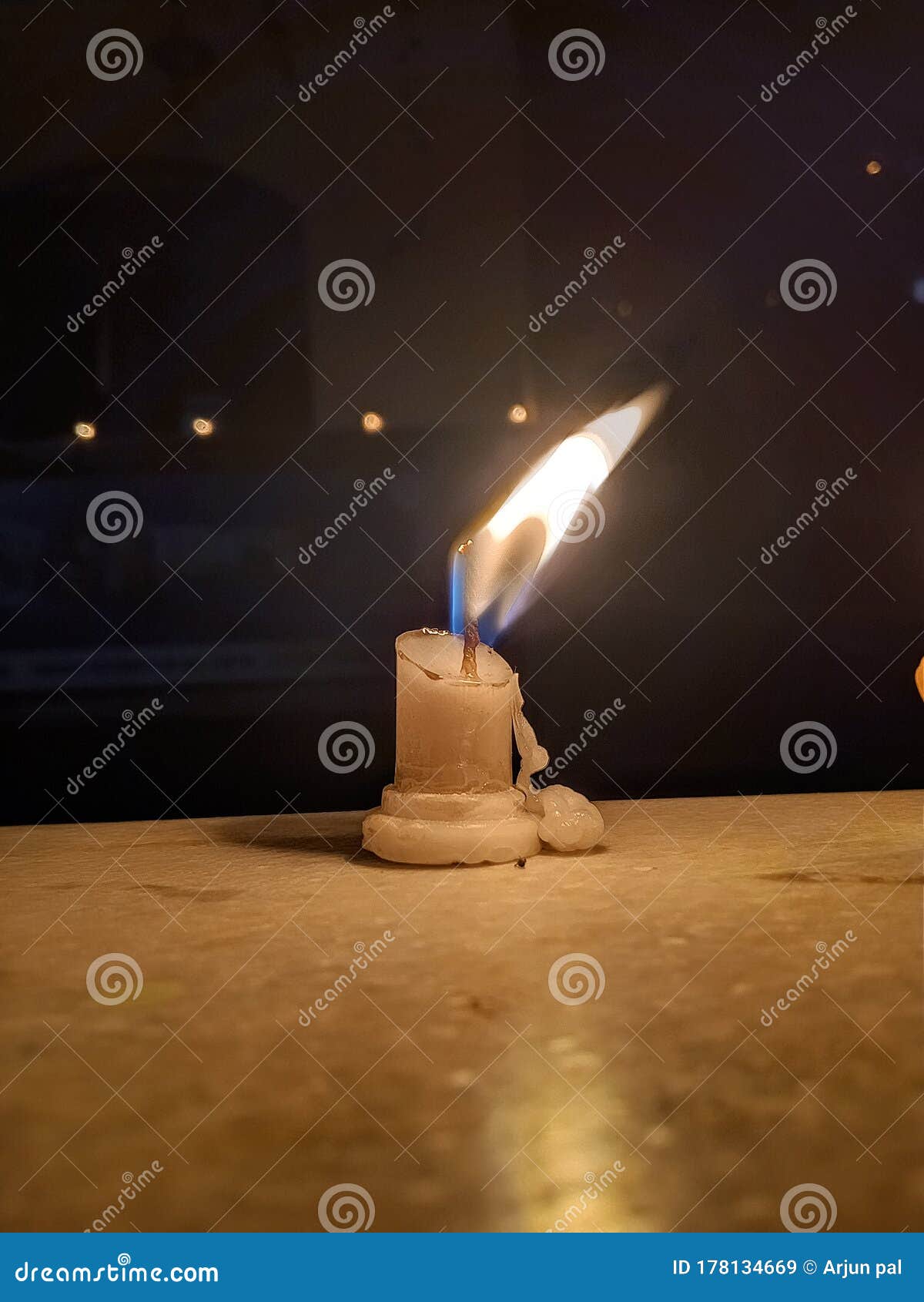 A Candle lighten in night stock image. Image of lighting - 178134669