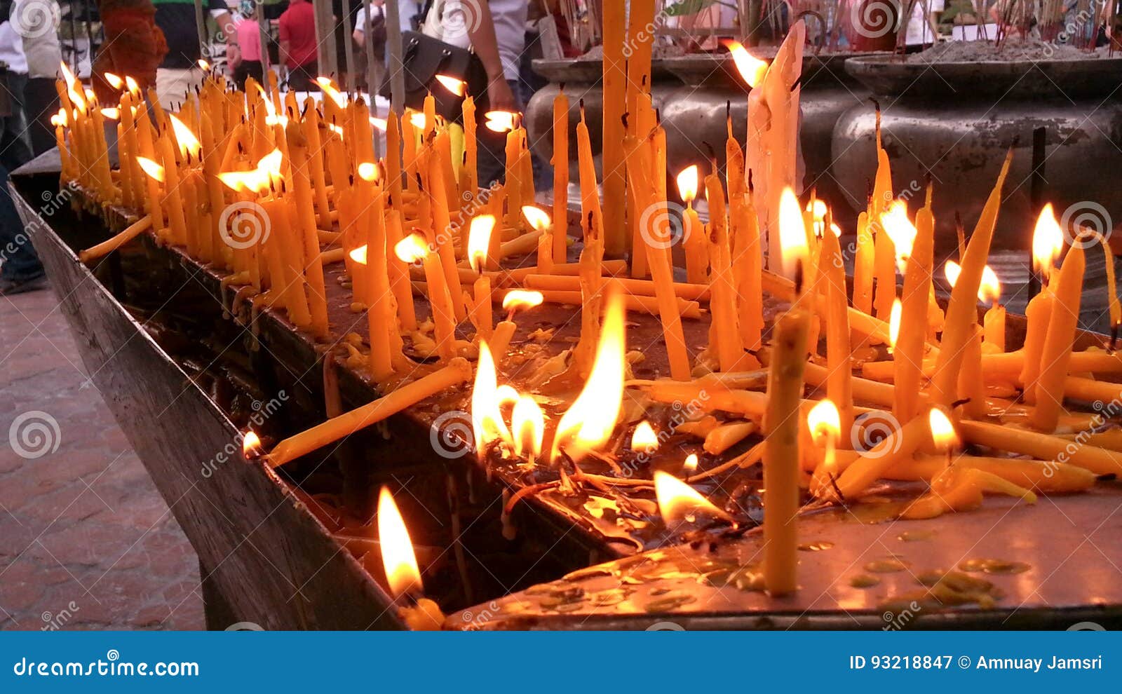 Candle with Lighting of Fire and with Out Light. Editorial Photography ...