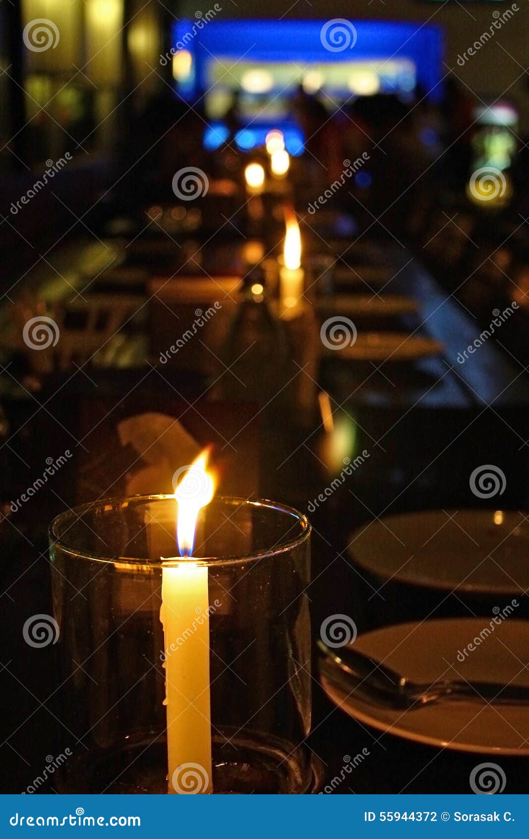 Candle lighting stock photo. Image of table, yellow, tables - 55944372