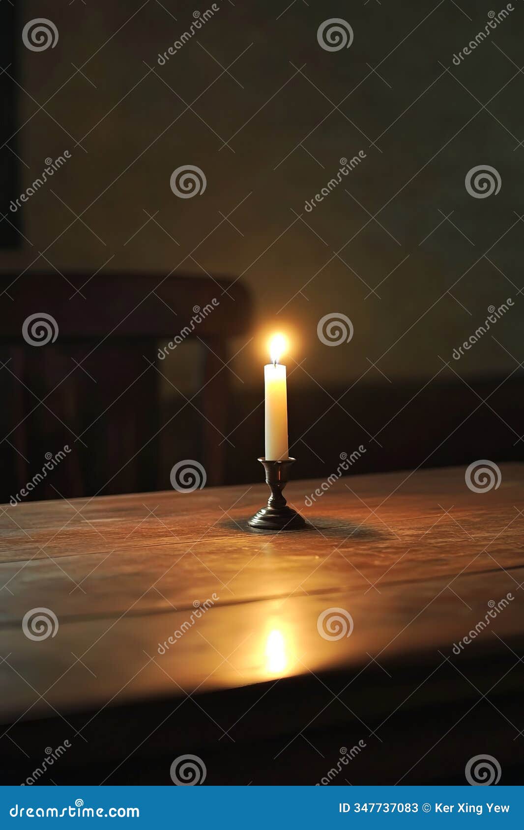 A Dimly Lit Room With A Desk And Chairs Created With Generative AI ...