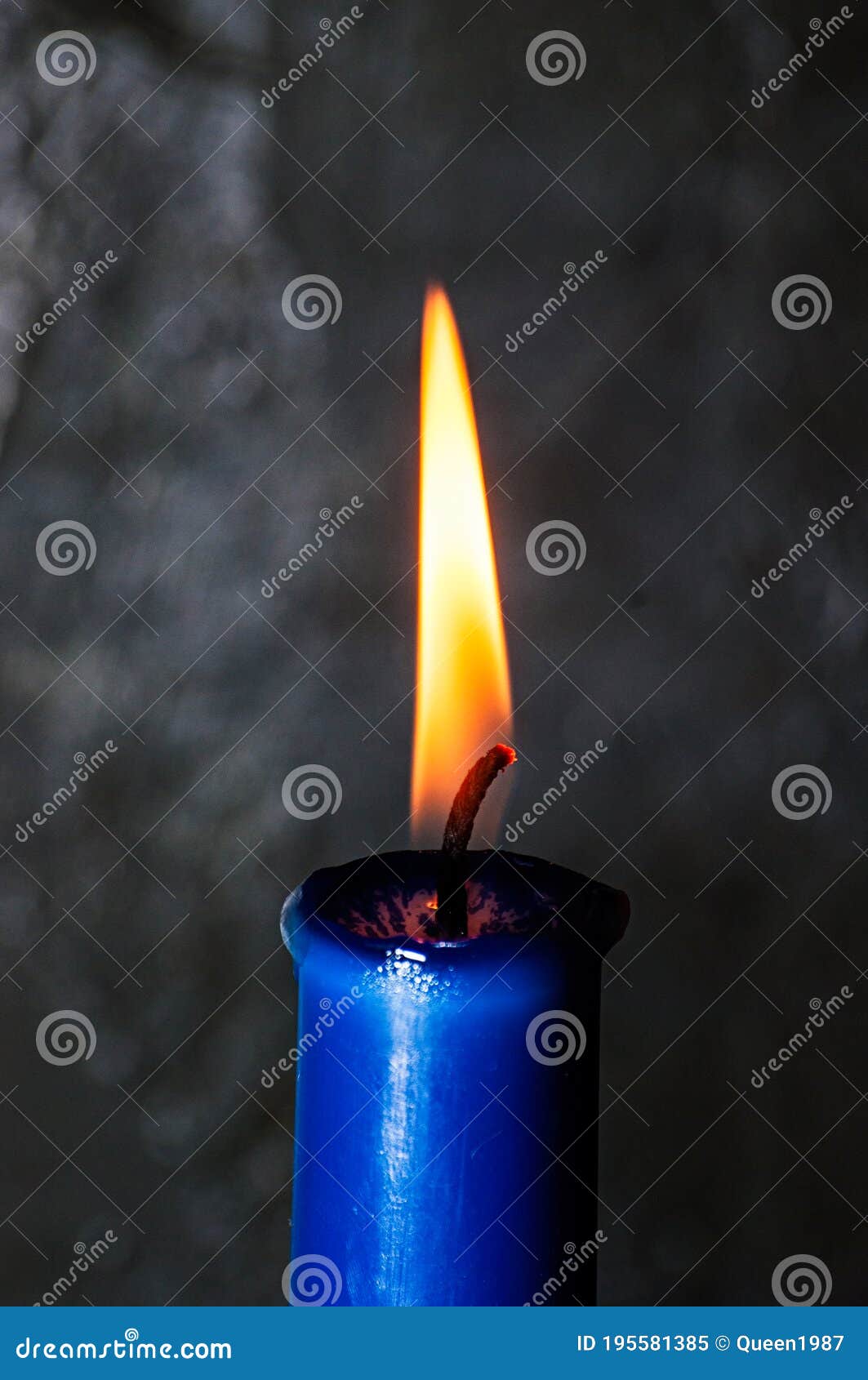 Candle Macro Closeup. Candle Flame on Dark Background Stock Image ...