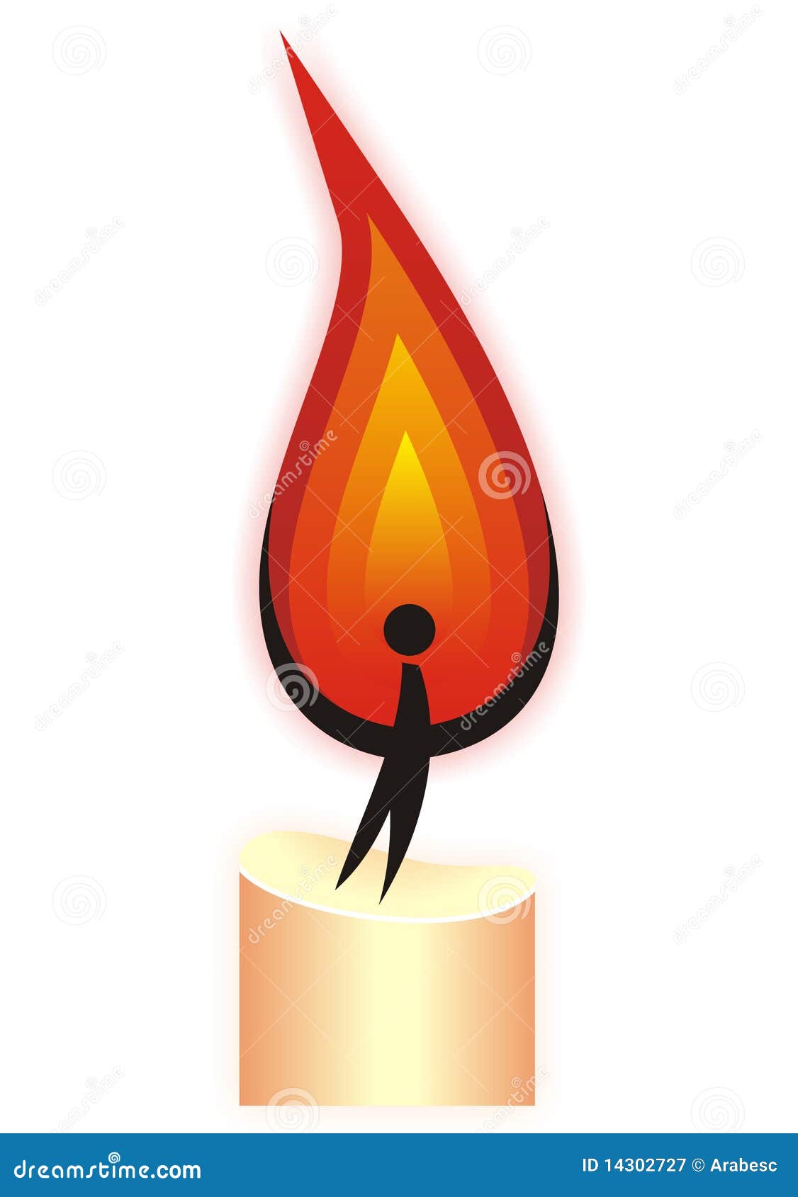 Candle man stock vector. Illustration of illustrated - 14302727