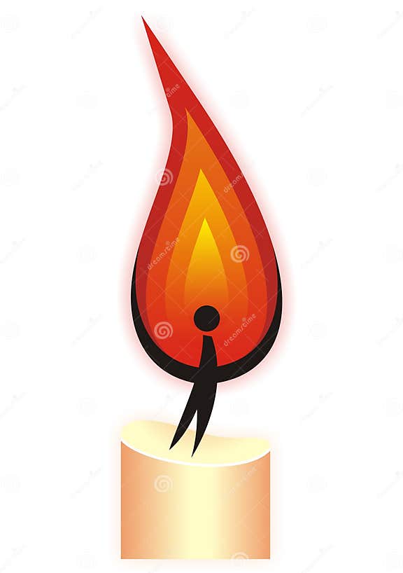 Candle man stock vector. Illustration of illustrated - 14302727