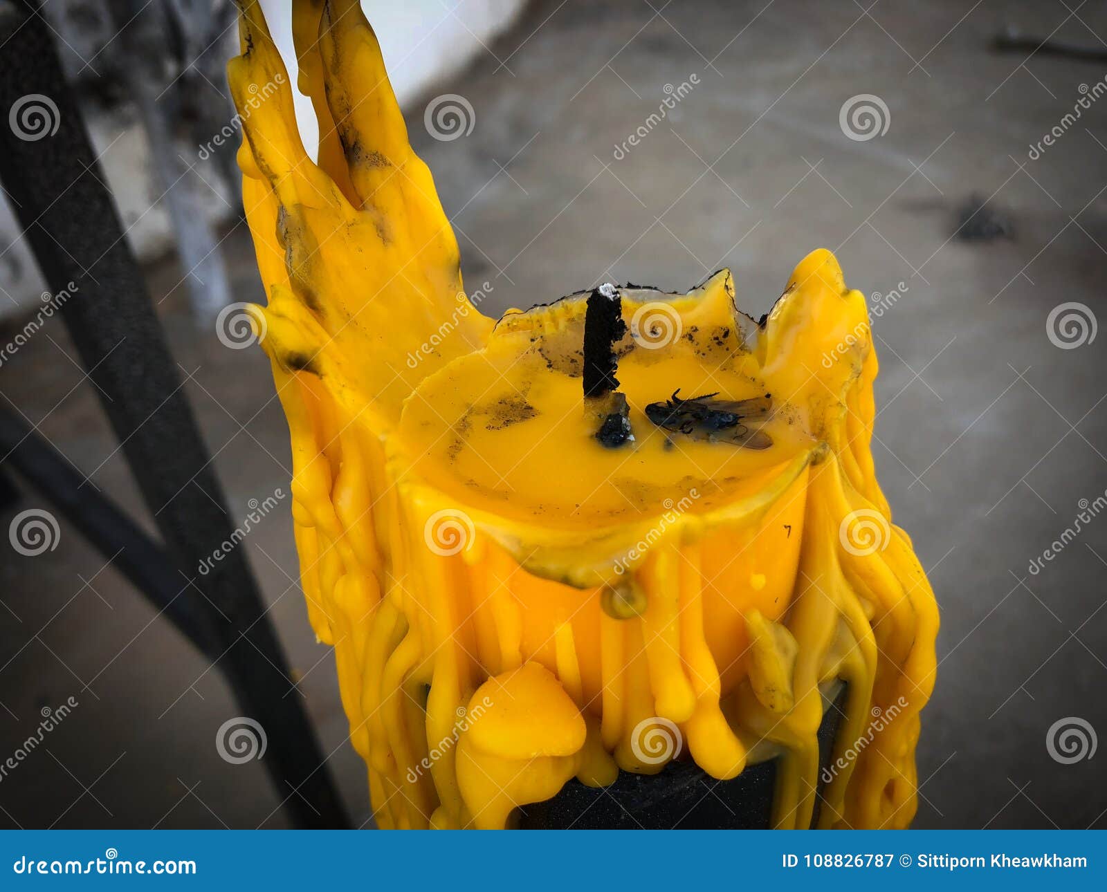 Candle Melt, stock image. Image of isolated, hannukah - 108826787
