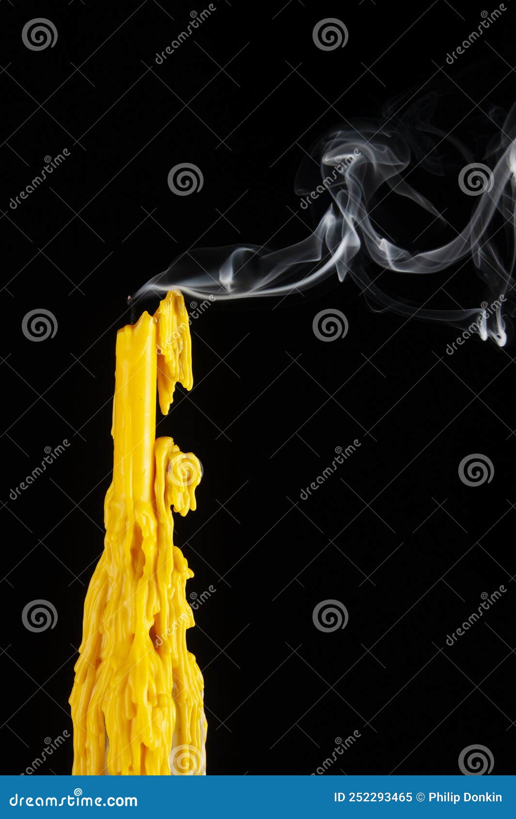 Candle Melting Creating Abstract Shapes and Patterns with Smoke Also ...