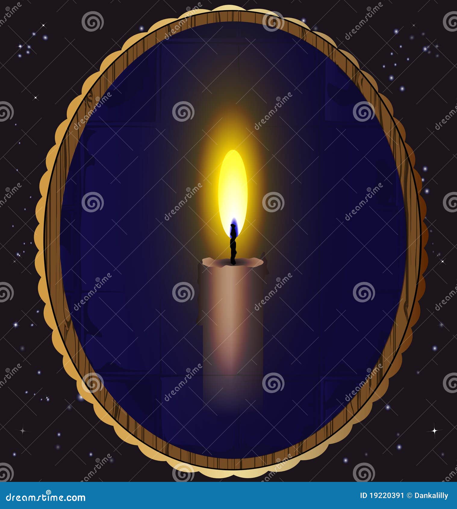 Candle and mirror stock vector. Illustration of mirror - 19220391