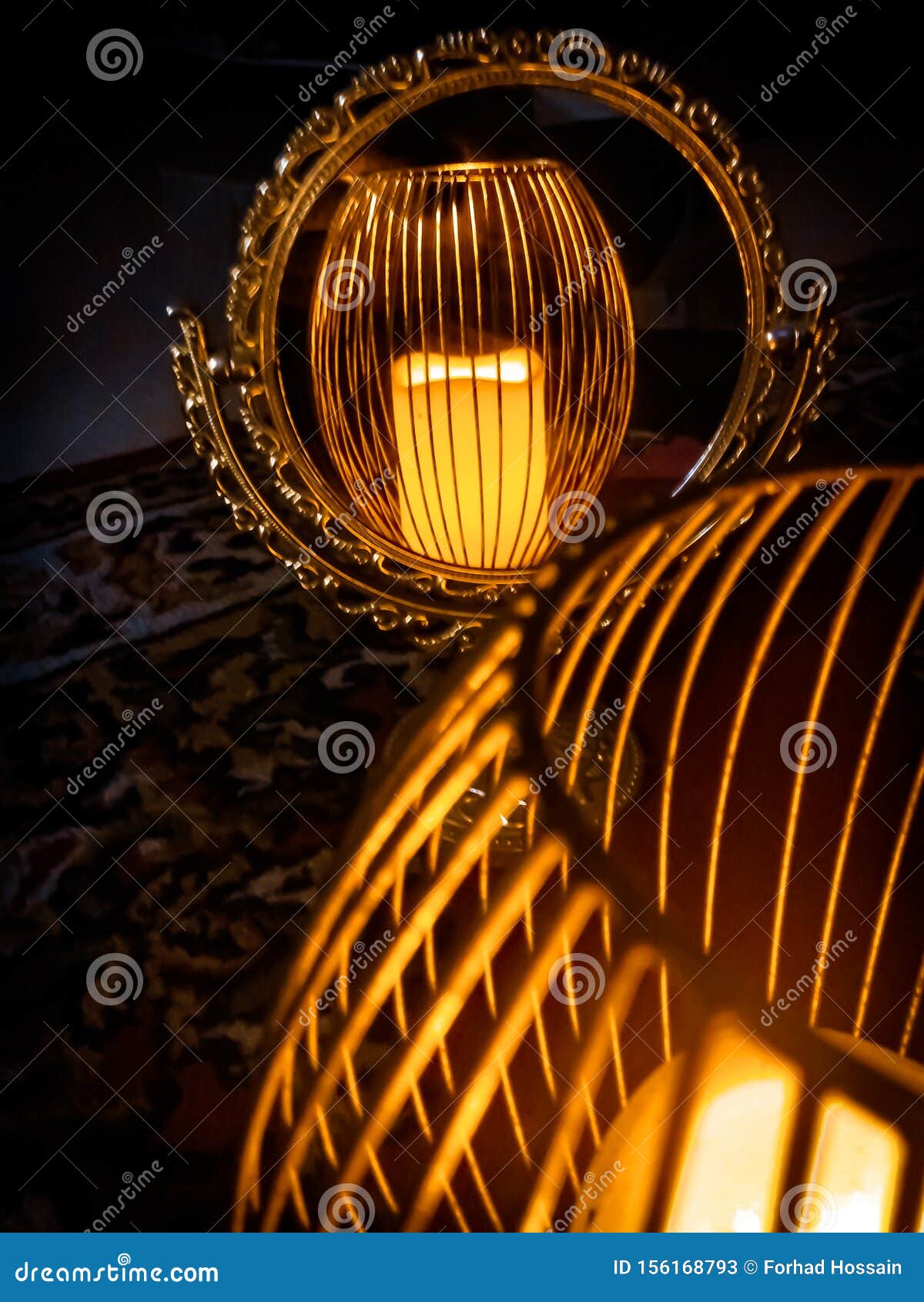 Candle into the mirror stock image. Image of mirror - 156168793