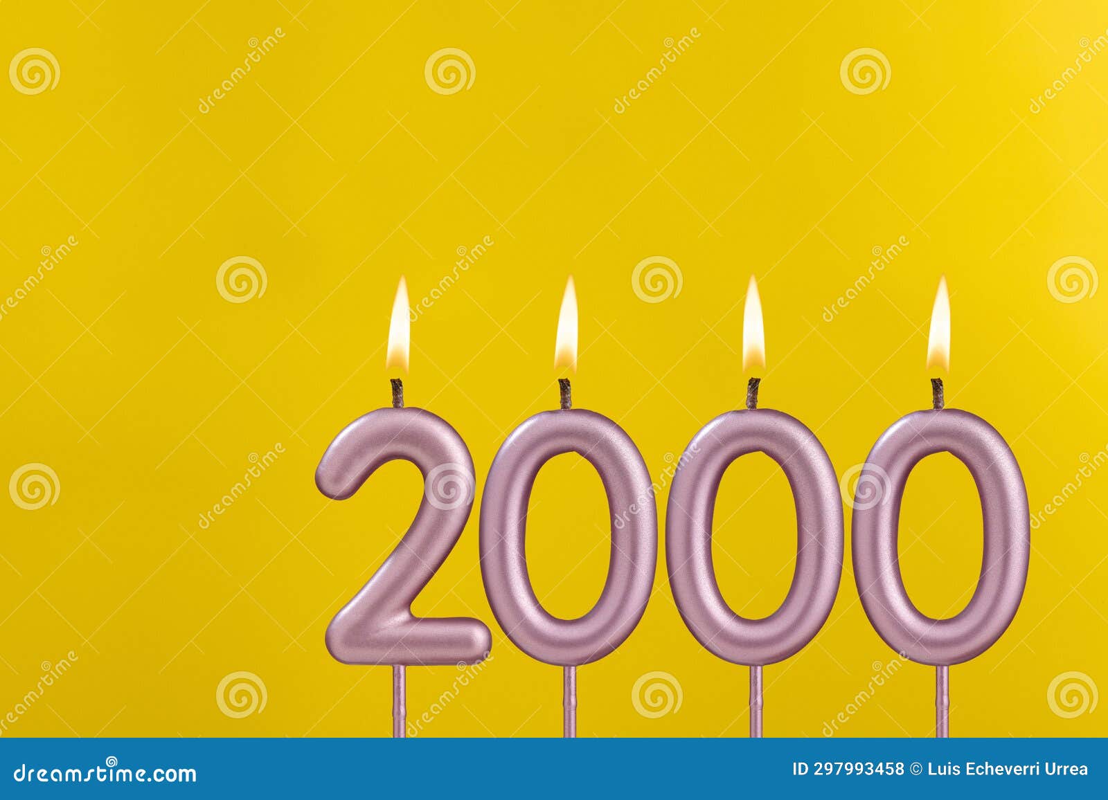 Candle Number 2000 - Number of Followers or Likes Stock Photo - Image ...