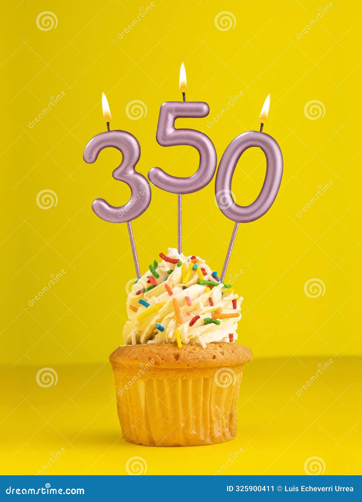 Candle Number 350 - Number of Followers or Likes Stock Image - Image of ...