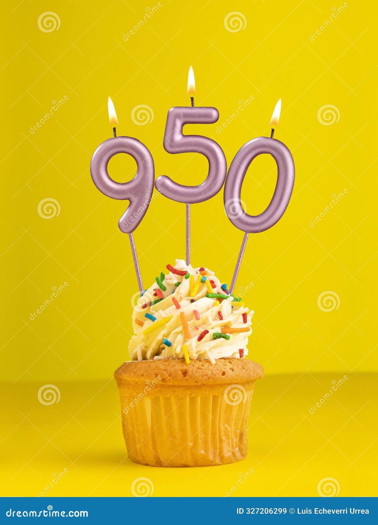 Candle Number 950 - Number of Followers or Likes Stock Image - Image of ...