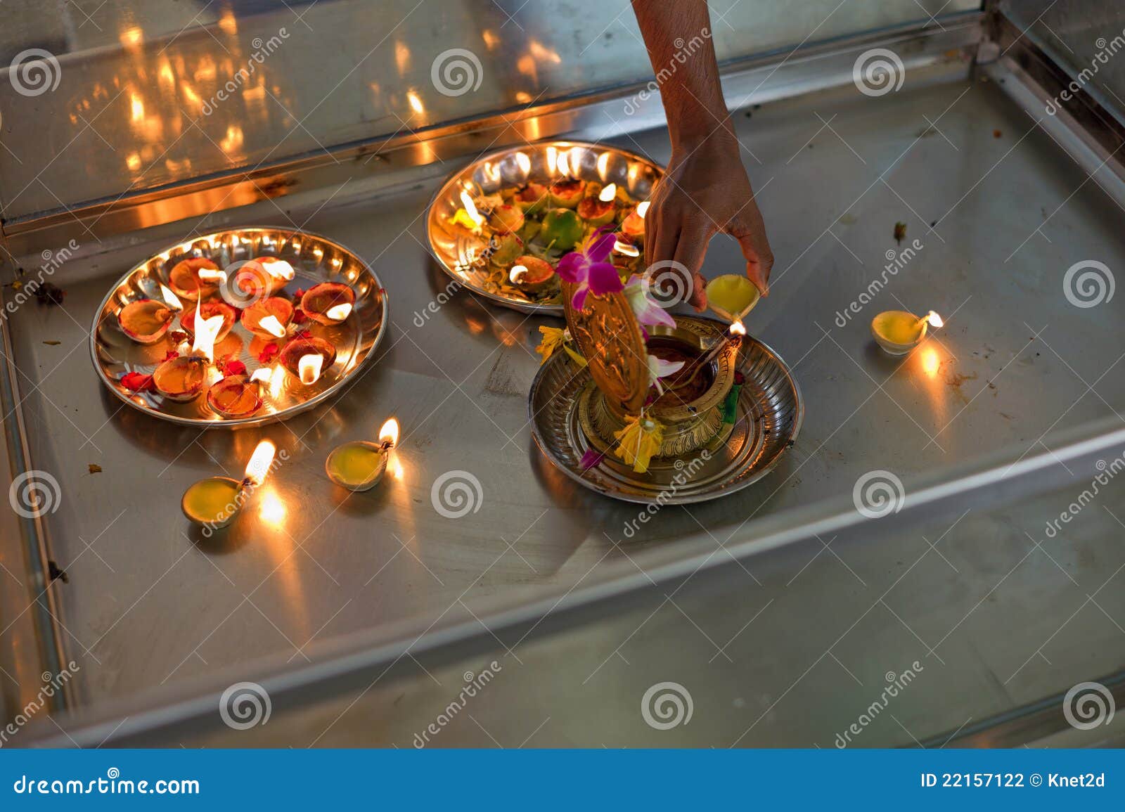 Candle offerings stock photo. Image of india, interior - 22157122