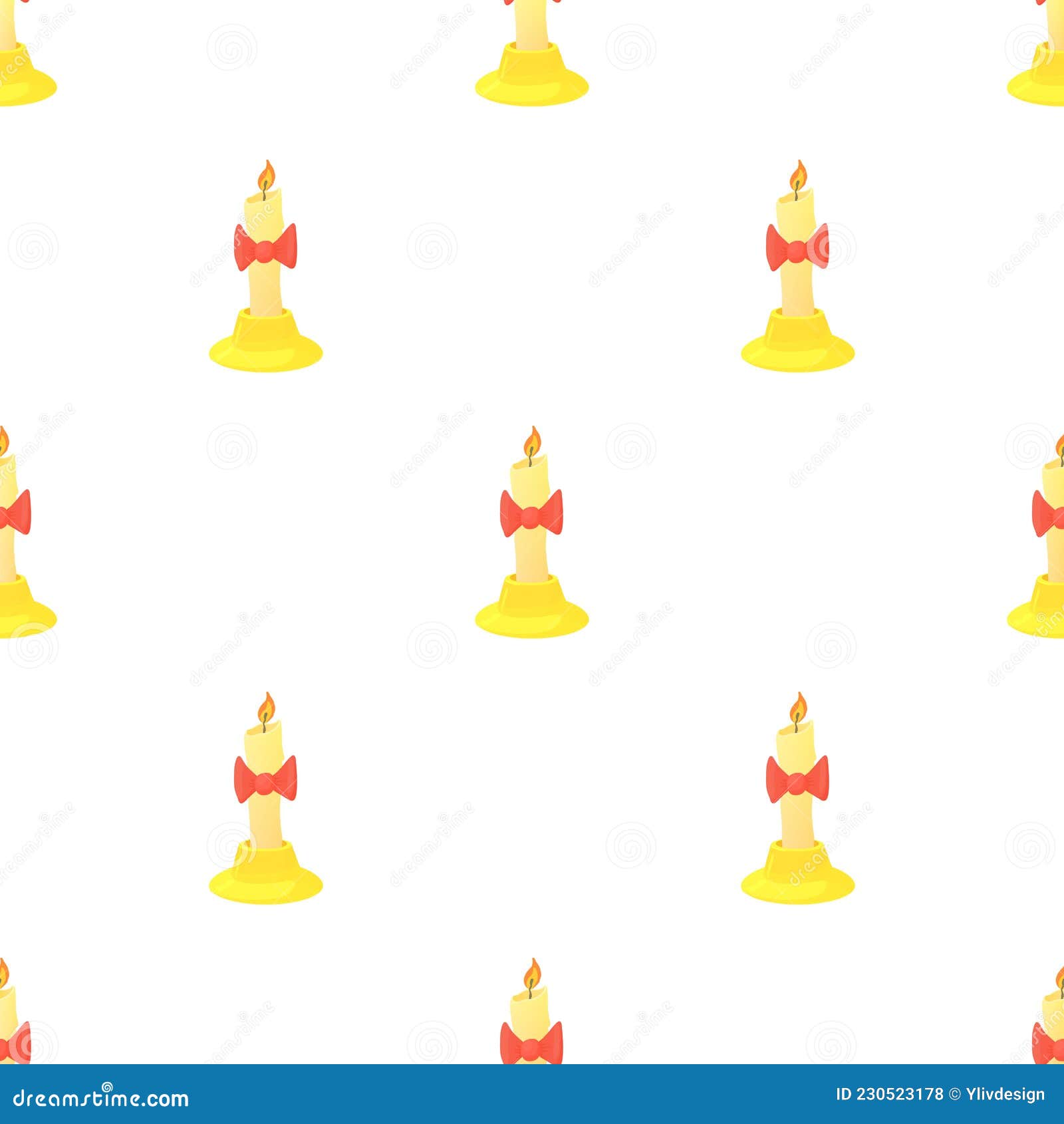 Candle Pattern Seamless Vector Stock Illustration - Illustration of ...