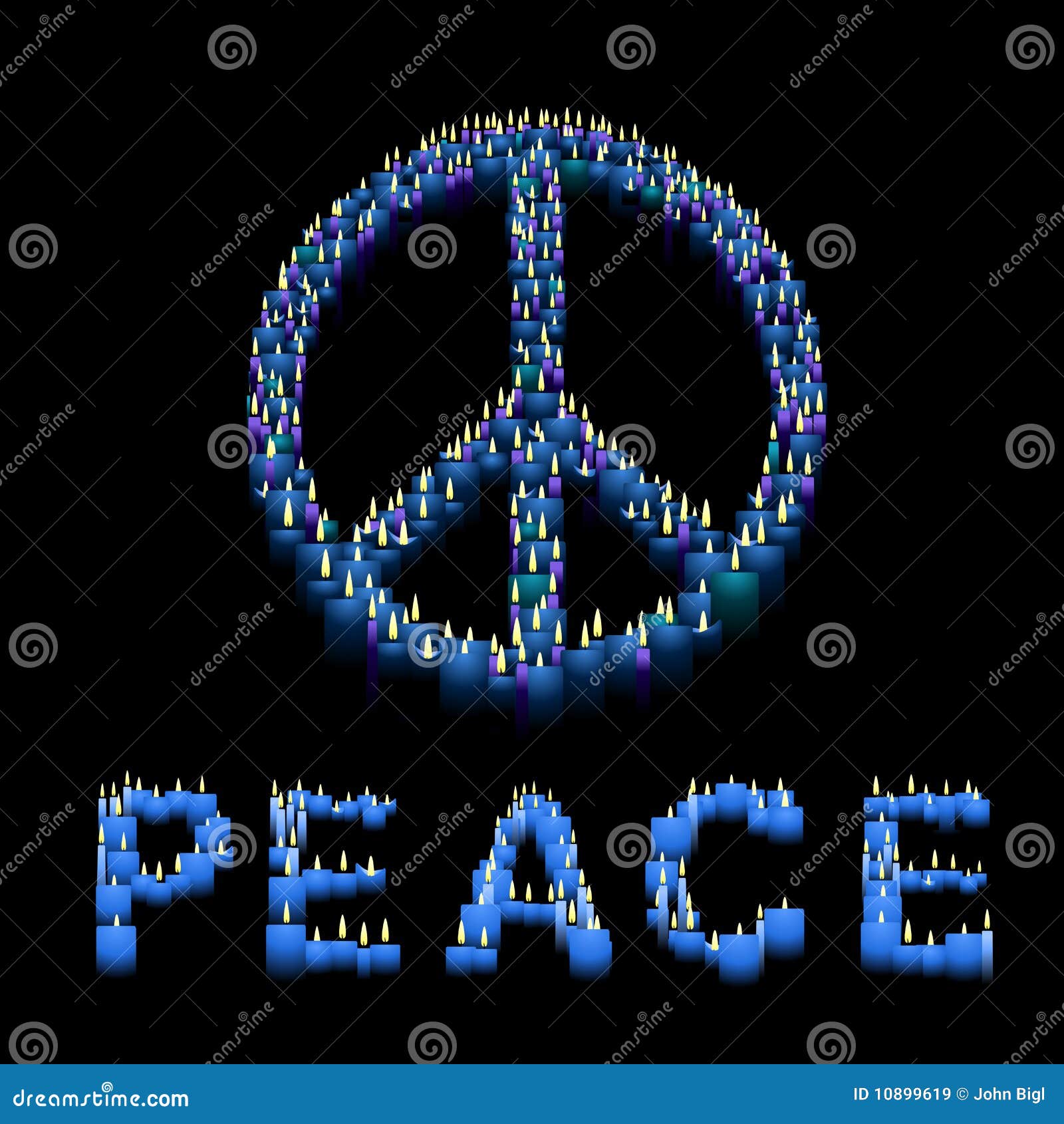 Candle Peace sign stock vector. Illustration of vector - 10899619