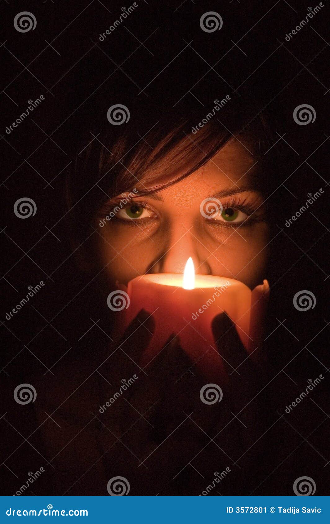 Candle portrait stock image. Image of nice, makeup, flame - 3572801