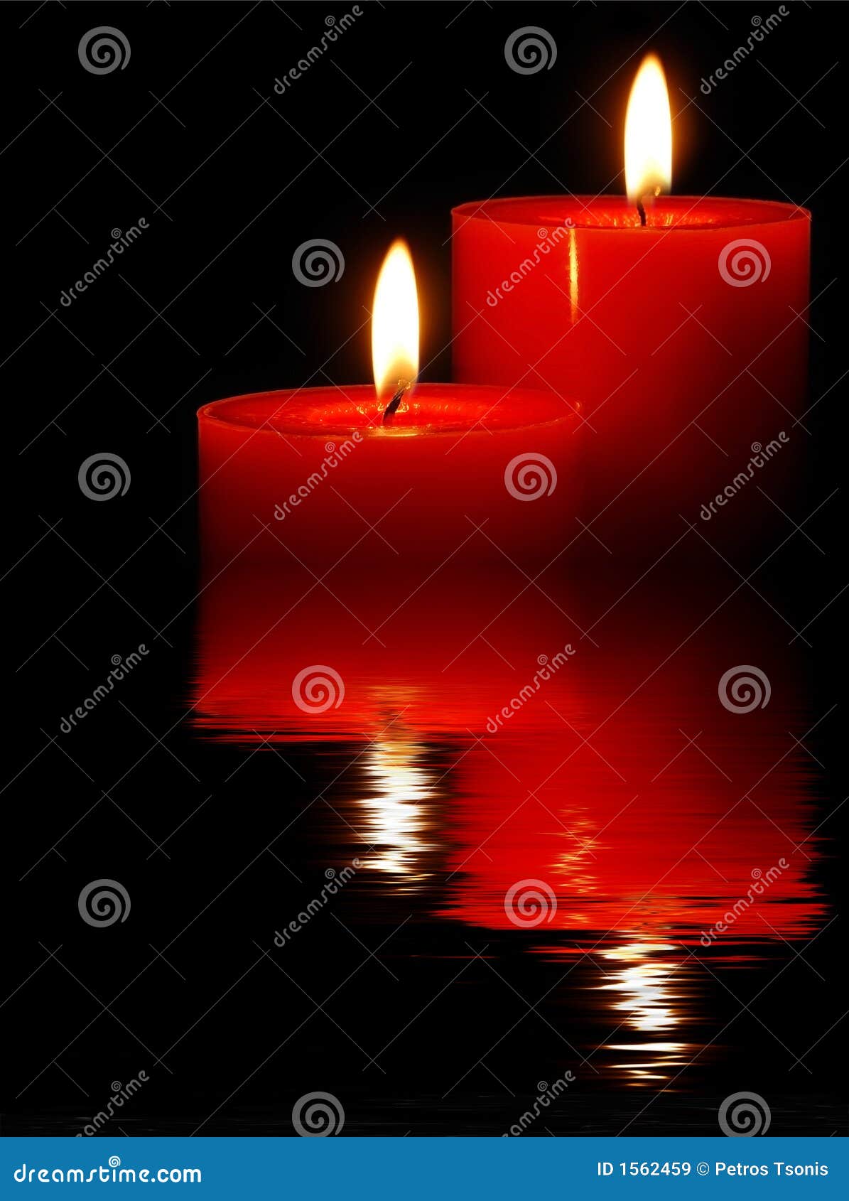 Candle Portrait in Rendered Water Stock Image - Image of family ...