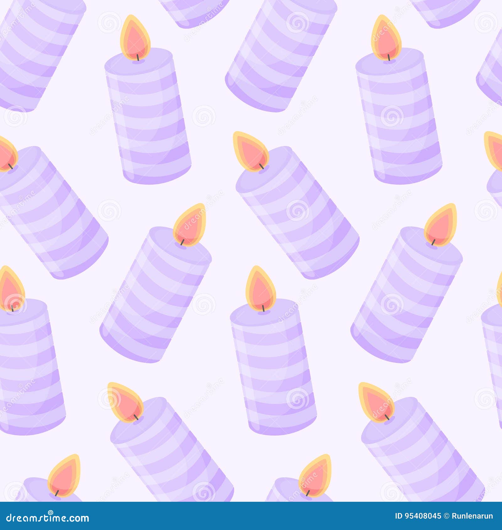 Candle seamless pattern stock illustration. Illustration of candlelight ...