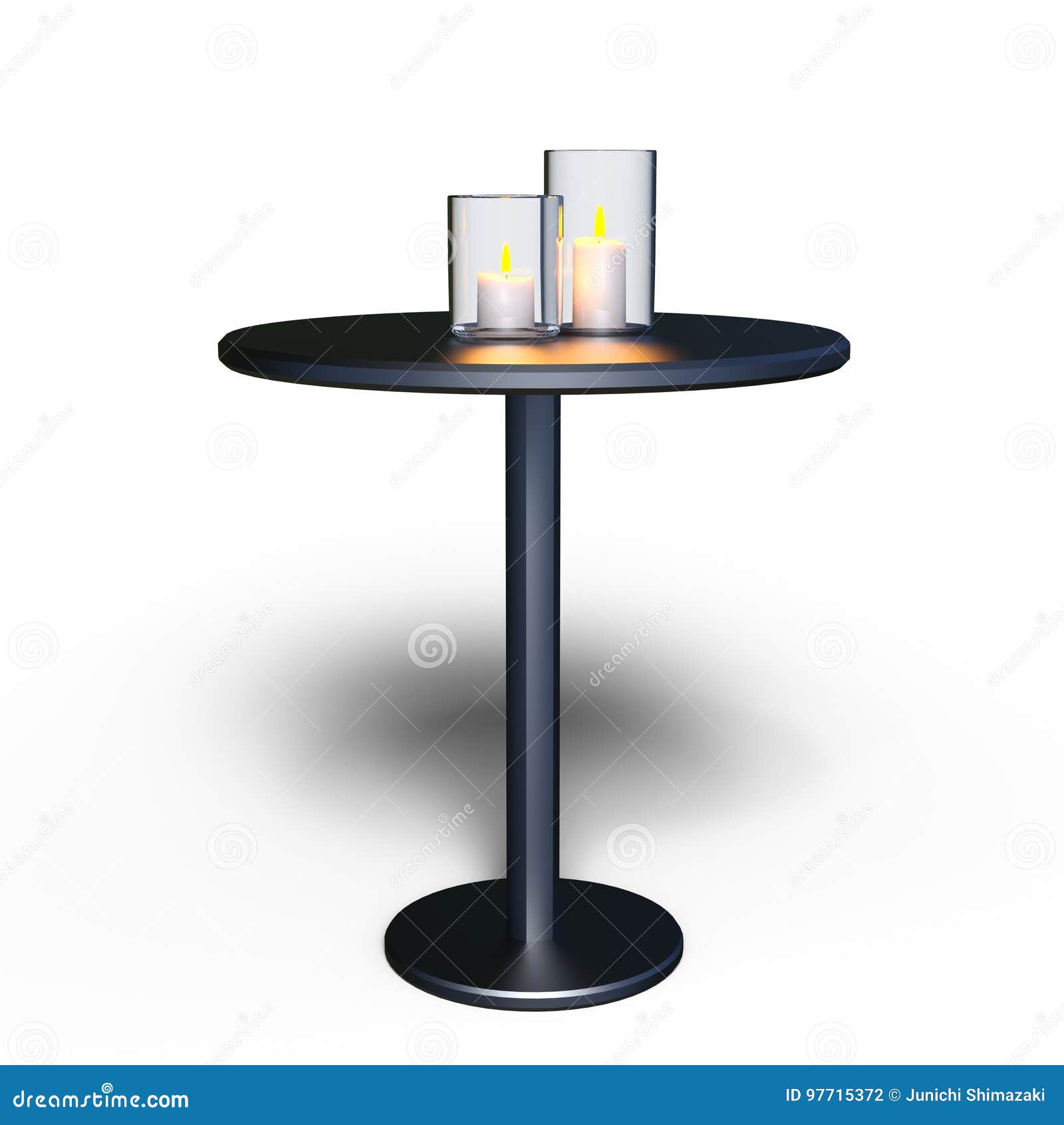 Candle and side table stock illustration. Illustration of interior ...