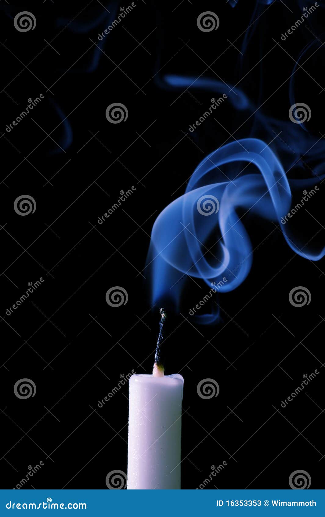 Candle with smoke stock image. Image of flame, frame - 16353353