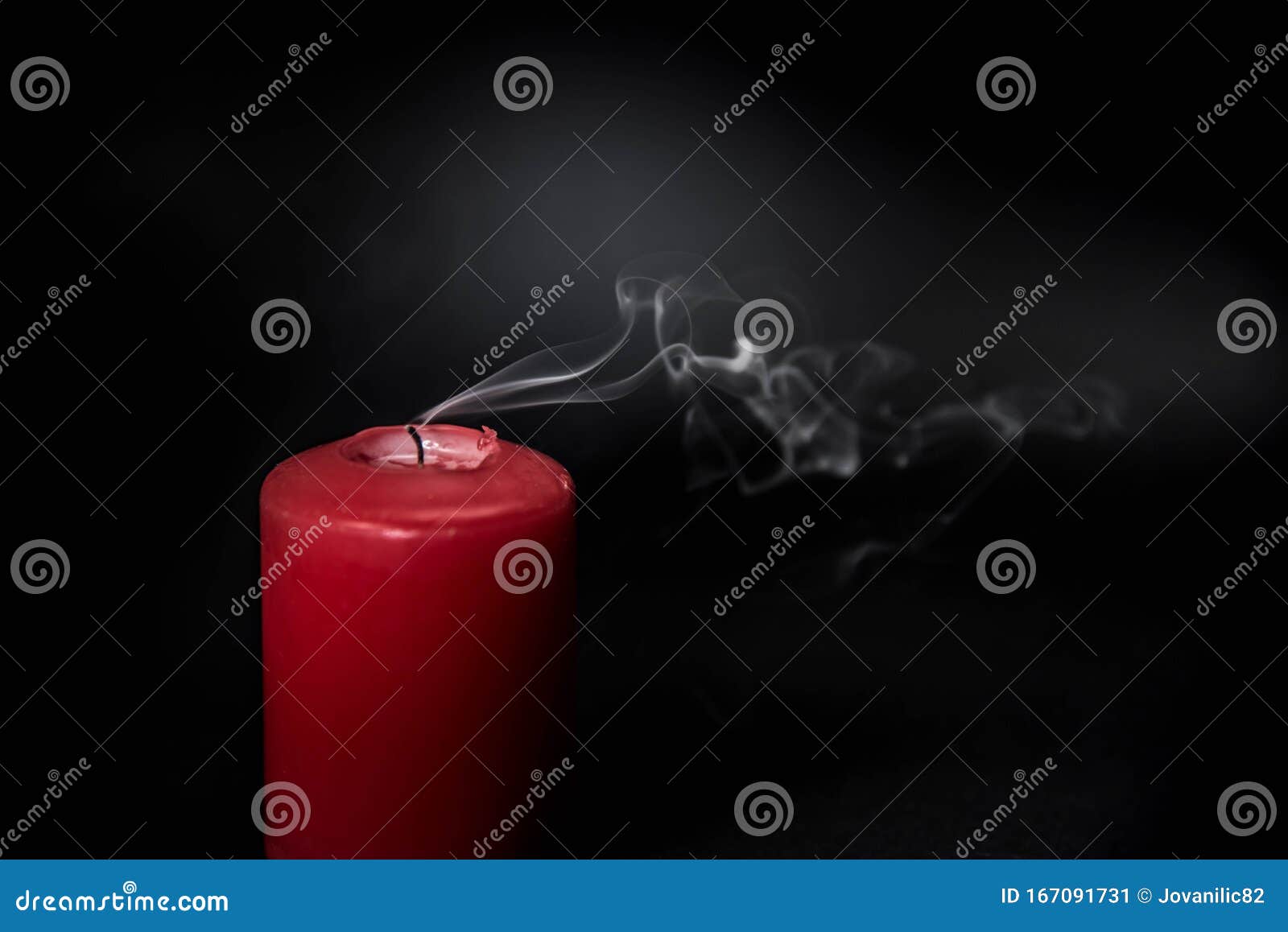 Candle Smoke on Black Background. Stock Image - Image of burnt, burning ...