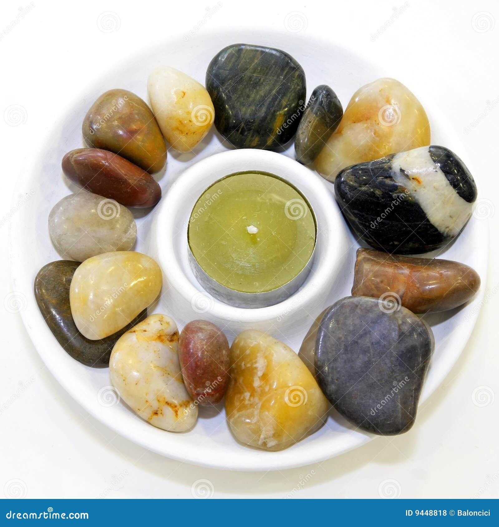 Candle and stones stock photo. Image of candle, rock, stones - 9448818