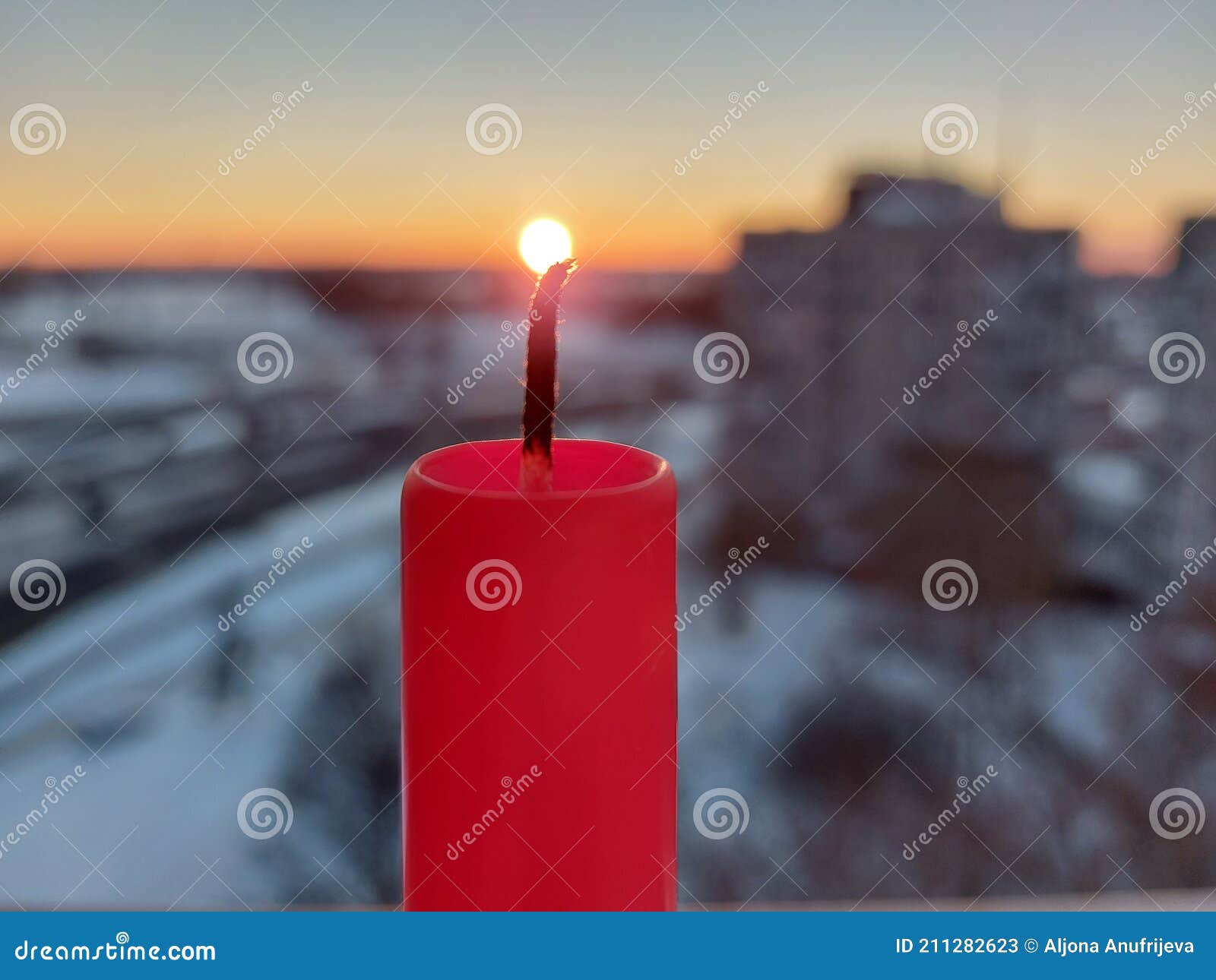 Candle and sun stock image. Image of sunset, evening - 211282623
