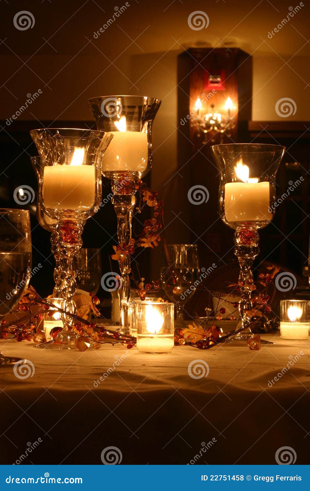 Candle Table stock photo. Image of centerpiece, flicker - 22751458