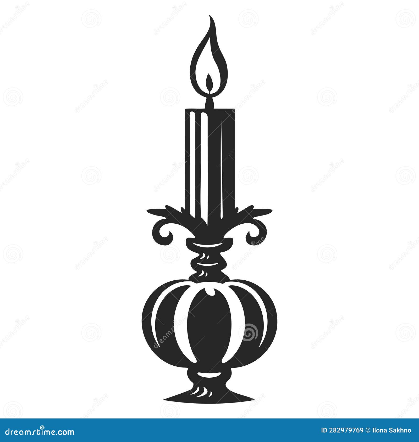 Candle Vector Illustration. Cartoon Candle Stock Vector - Illustration ...