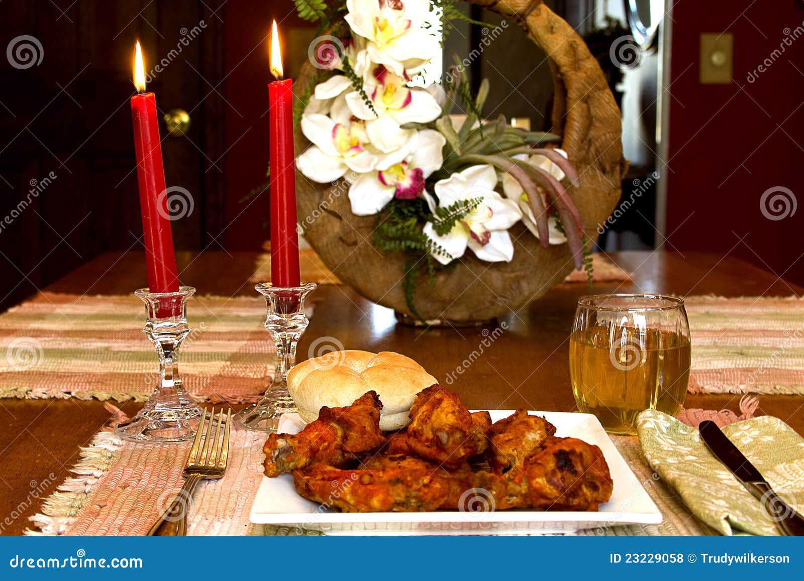Candlelight BBQ Luncheon stock photo. Image of fork, good - 23229058