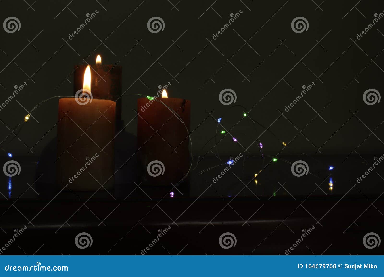 Candlelight in the Dark of the Night. Stock Photo - Image of ...