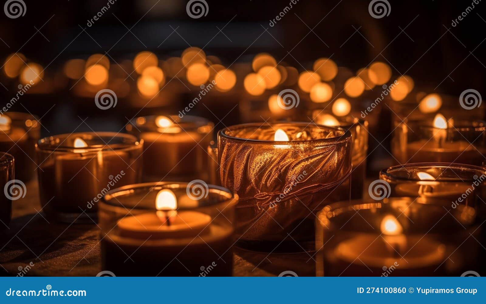 Candlelight Glows in Tranquil Celebration of Spirituality Generated by ...