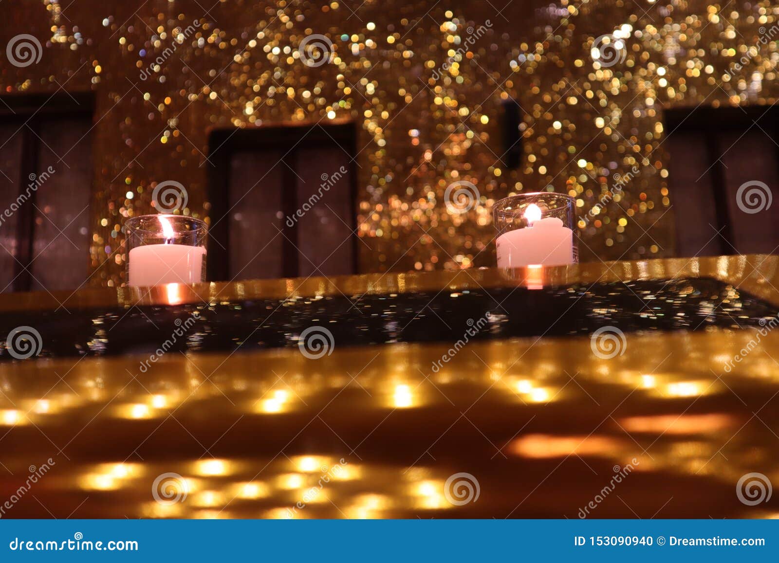 Candlelight in the Golden Room Stock Photo - Image of candlelight ...