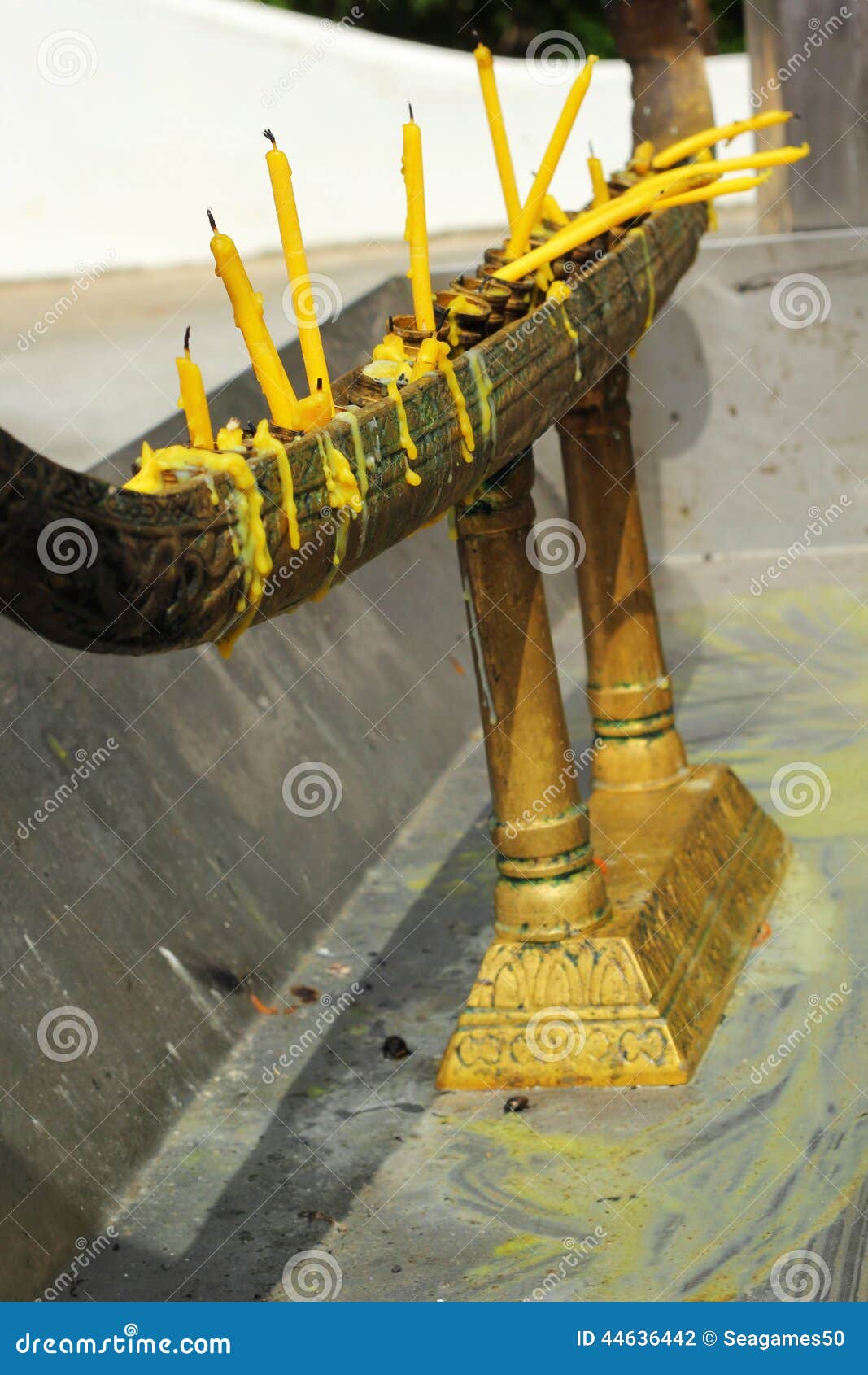 Candles in the Ancient Temple Stock Photo - Image of flames, prayer ...