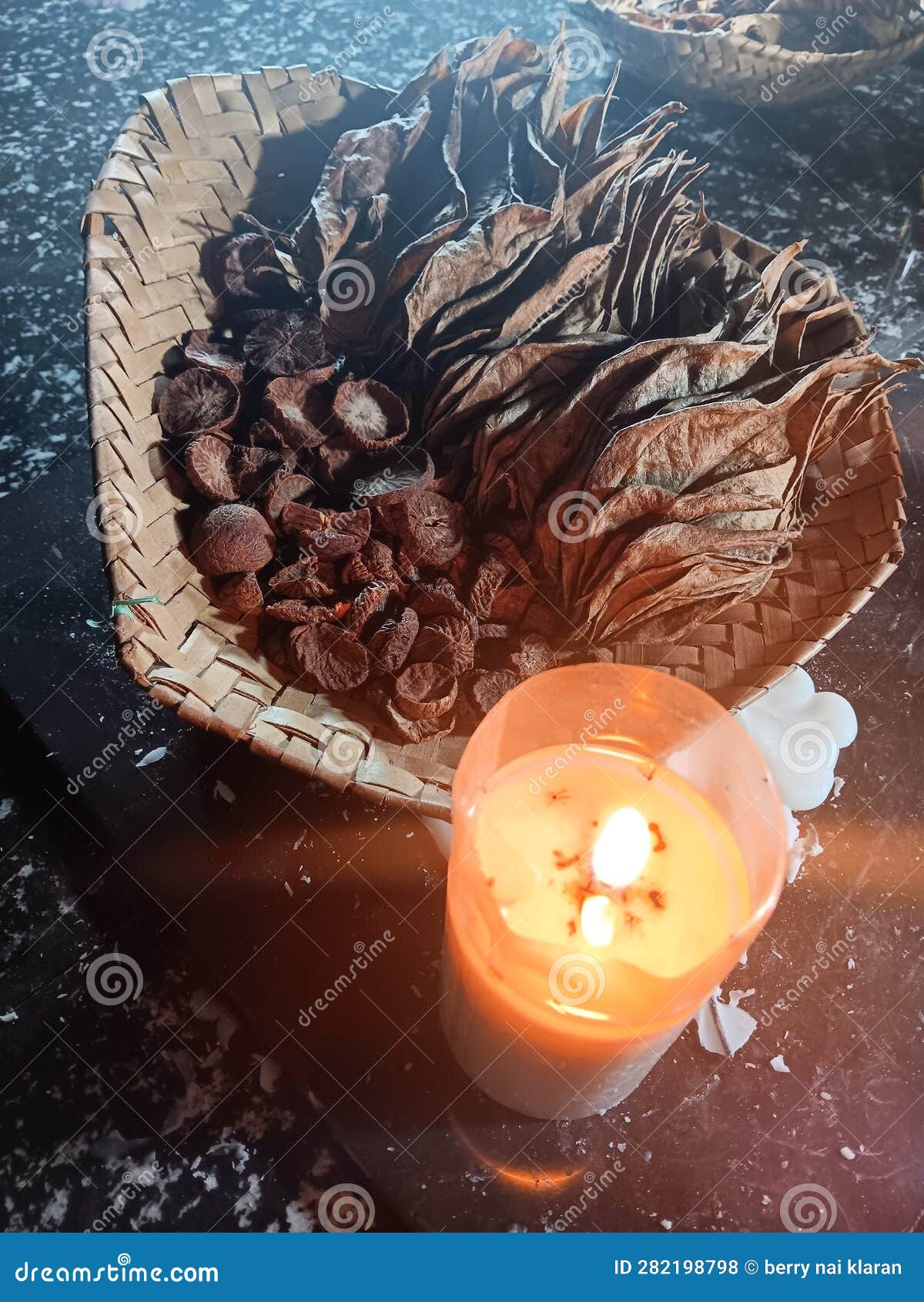 Candles and Betel Nut, the Ritual of Praying for the Dead Stock Photo ...