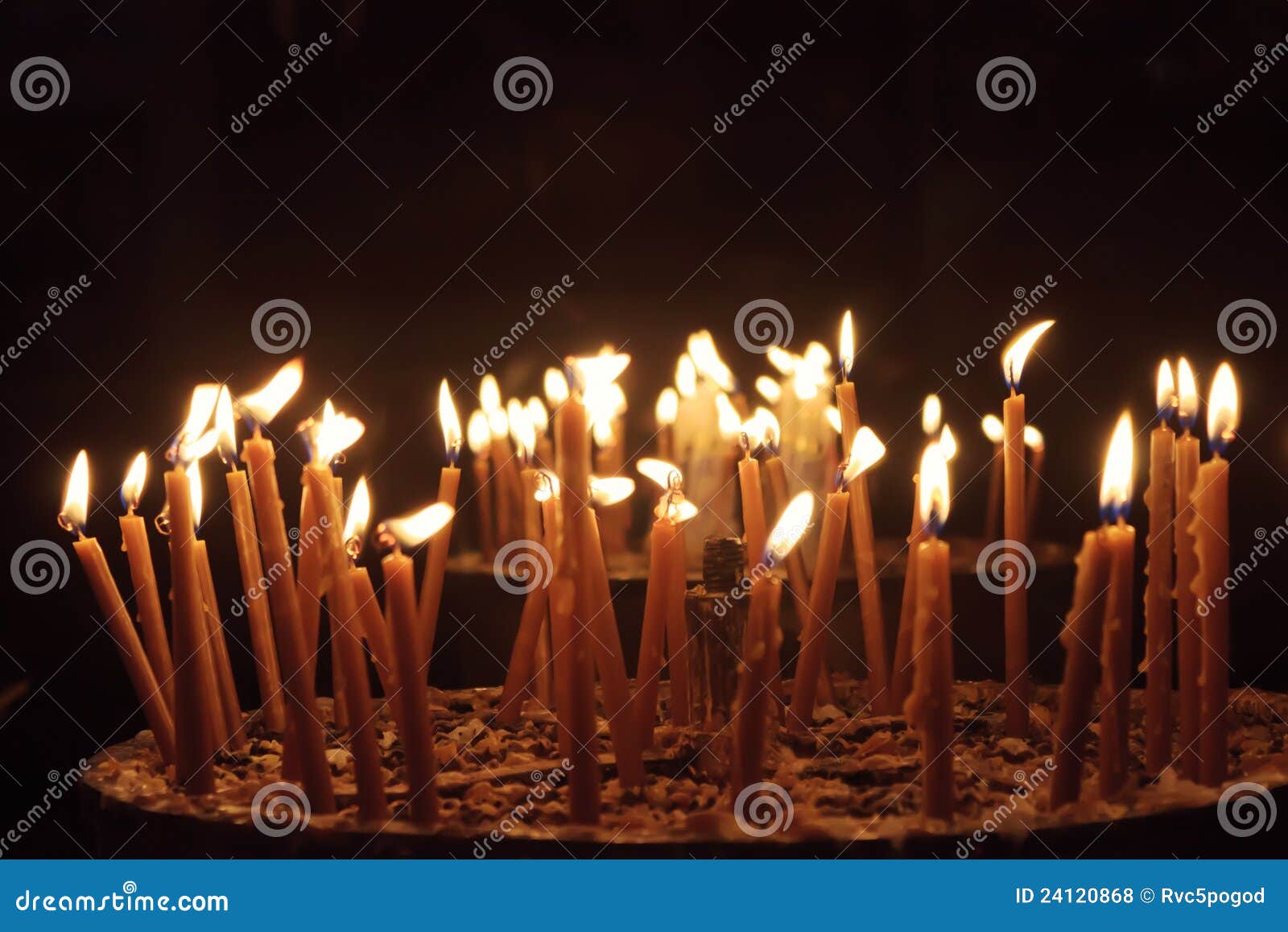 Candles in the Church of the Nativity Stock Photo - Image of tradition ...