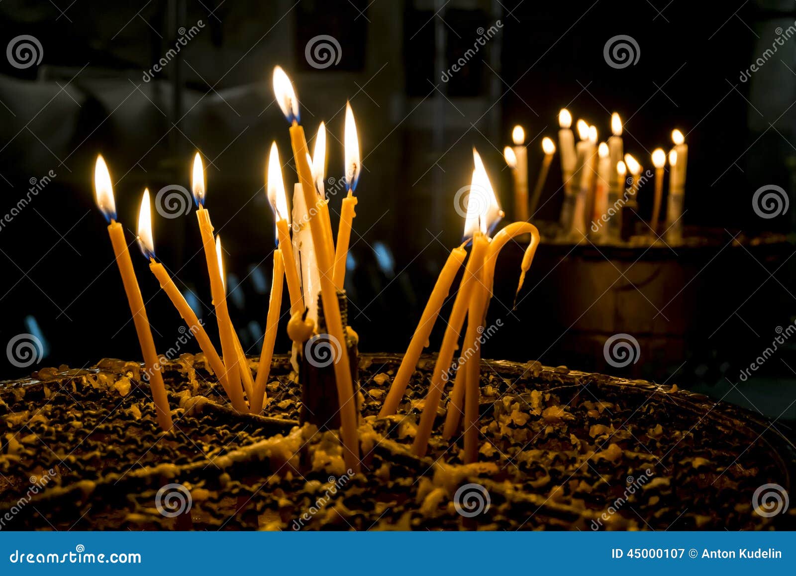 Candles in the Church of the Nativity Bethlehem Stock Image - Image of ...