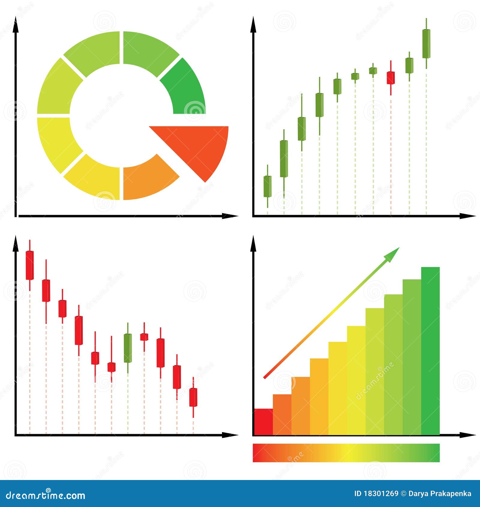 Candles Diagram. Illustration Stock Vector - Illustration of graph ...