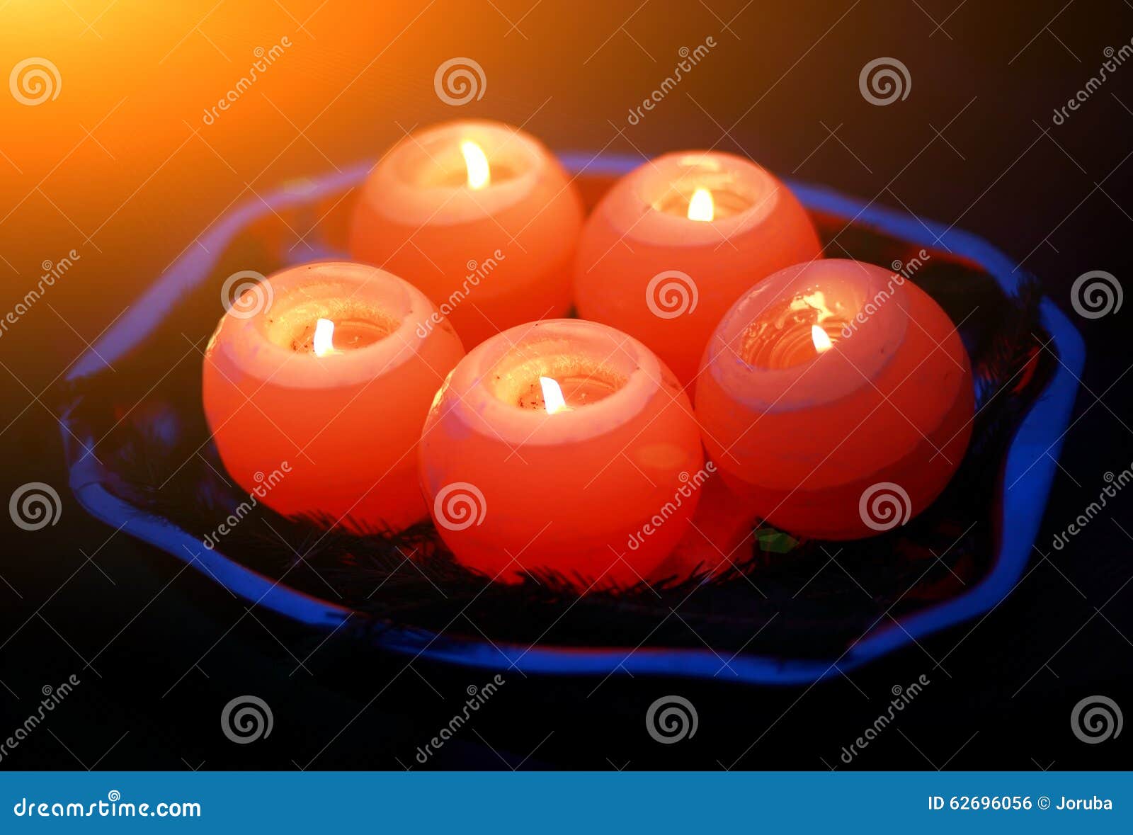 Candles stock photo. Image of light, evening, five, still - 62696056